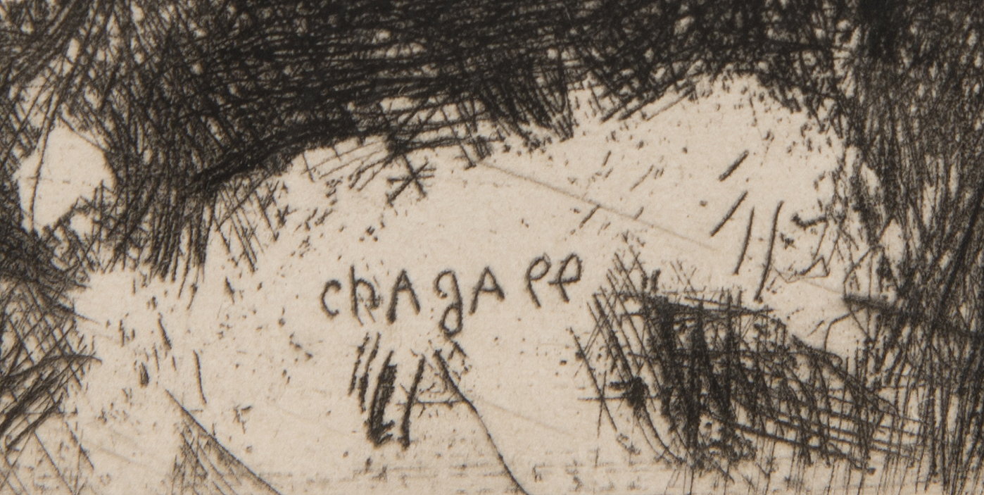 MARC CHAGALL, etching, plate signed. - Bukowskis