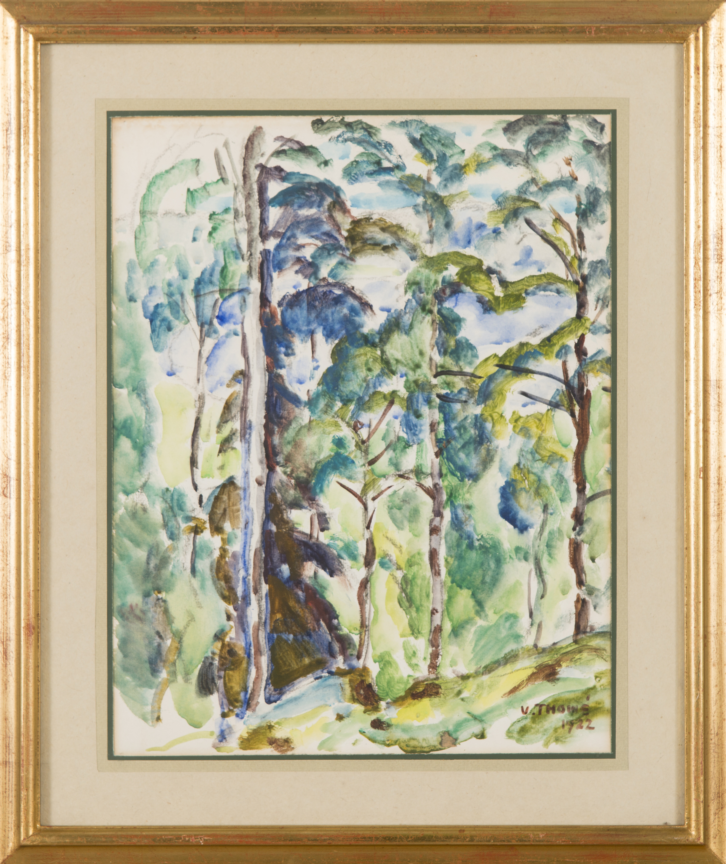 VERNER THOMÉ, watercolour, signed and dated 1922. - Bukowskis