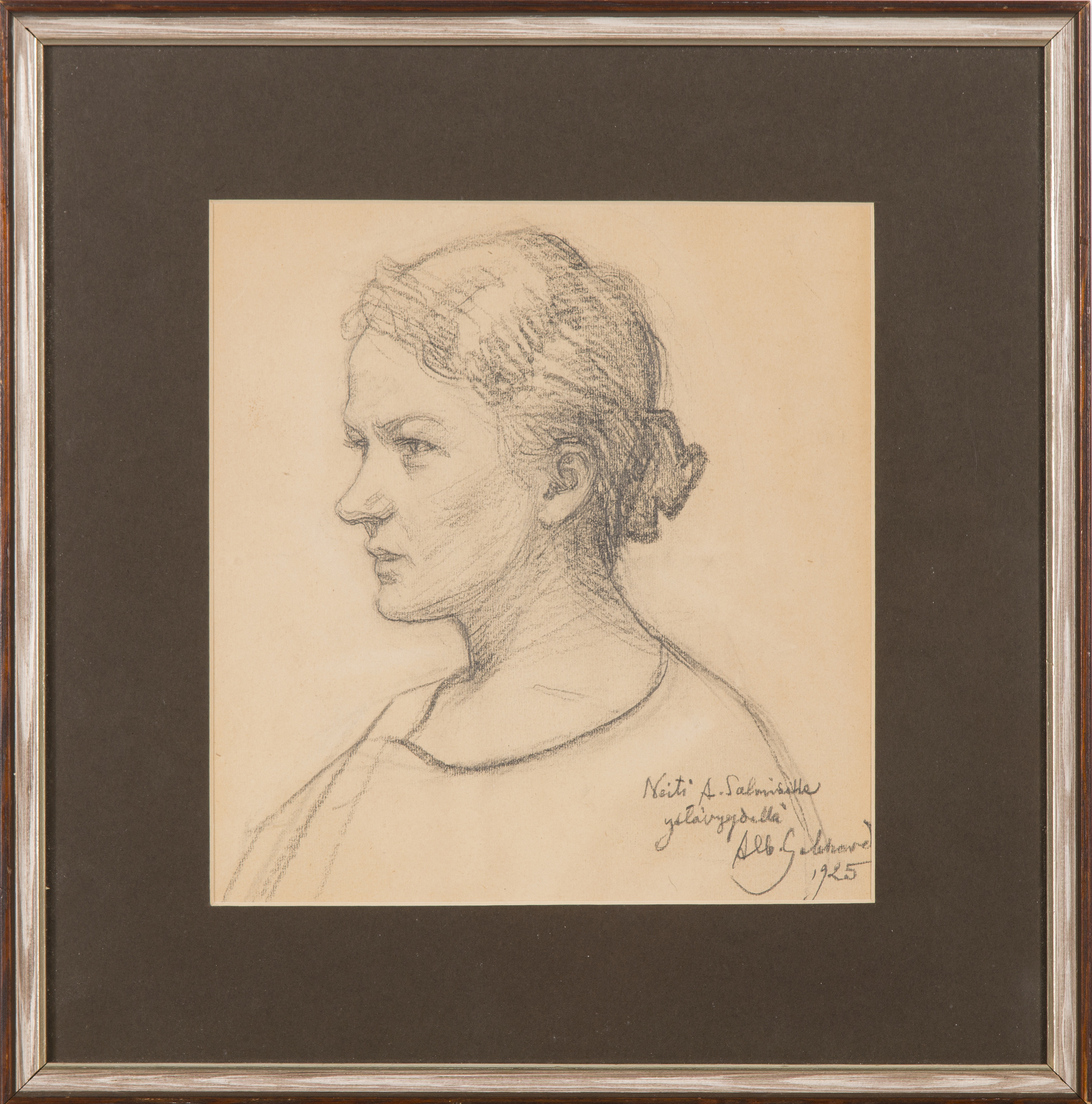 ALBERT GEBHARD, a pencil drawing, signed and dated 1925, with ...