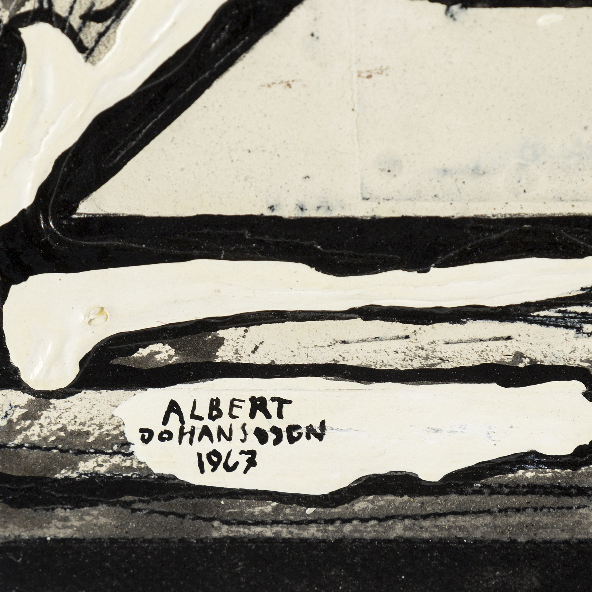 ALBERT JOHANSSON, mixed media on canvas, signed and dated 1967. - Bukowskis