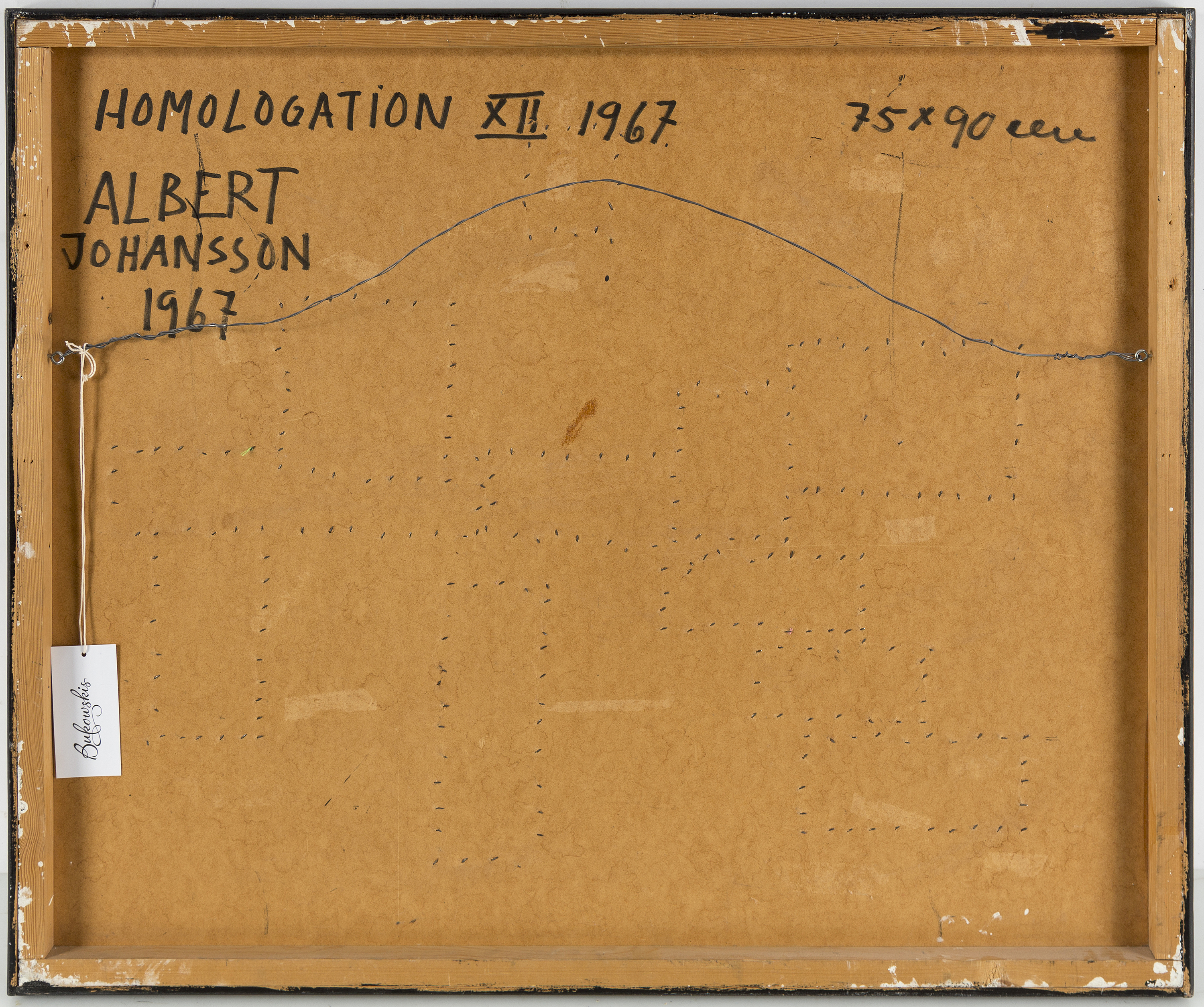 ALBERT JOHANSSON, mixed media on canvas, signed and dated 1967. - Bukowskis
