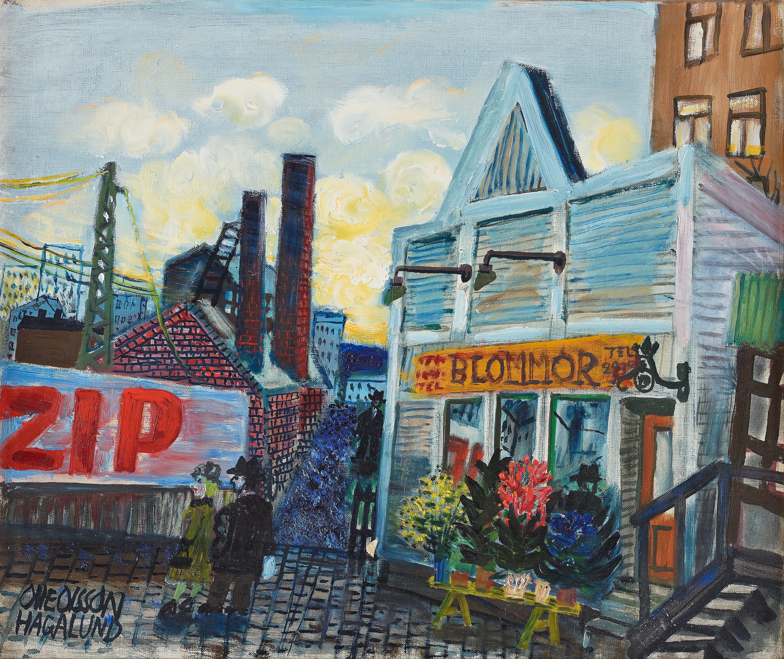 Olle Olsson-Hagalund, Blomsterbutik i Hagalund. - Bukowskis