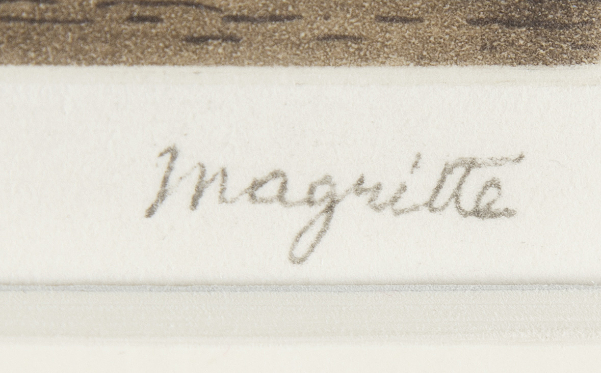 RENÉ MAGRITTE, colour aquatint, stamped signature and numbered E.A ...
