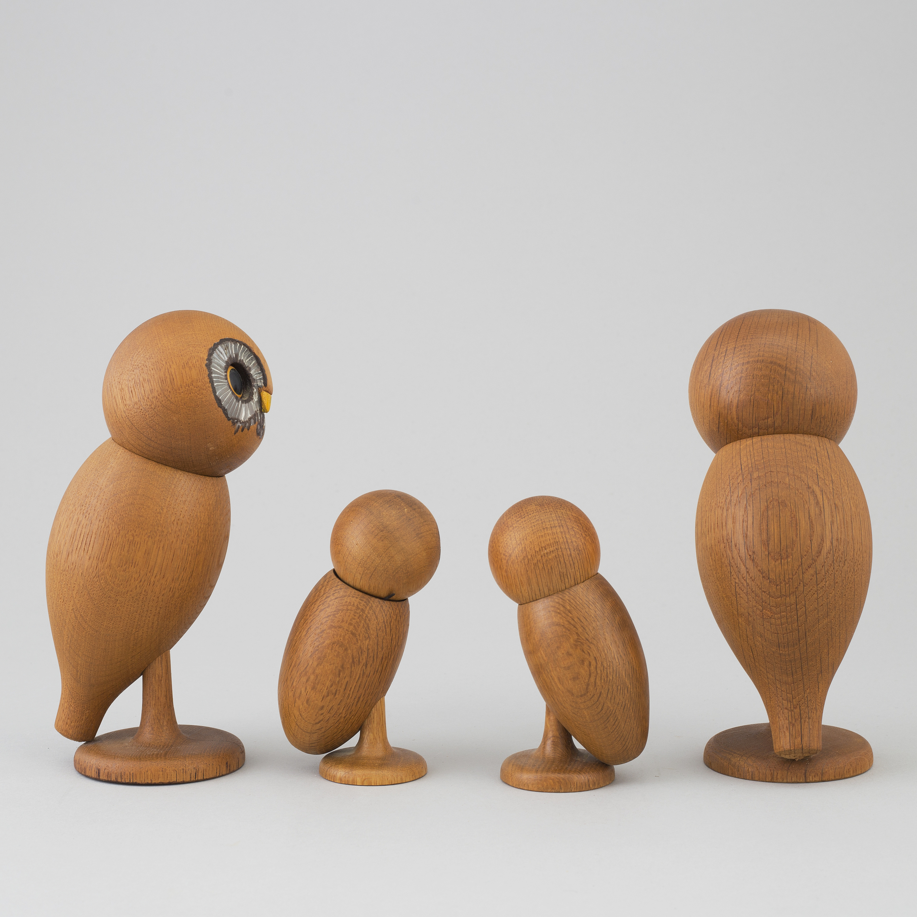 Four wooden sculptures by David Eriksson, second half of the 20th ...