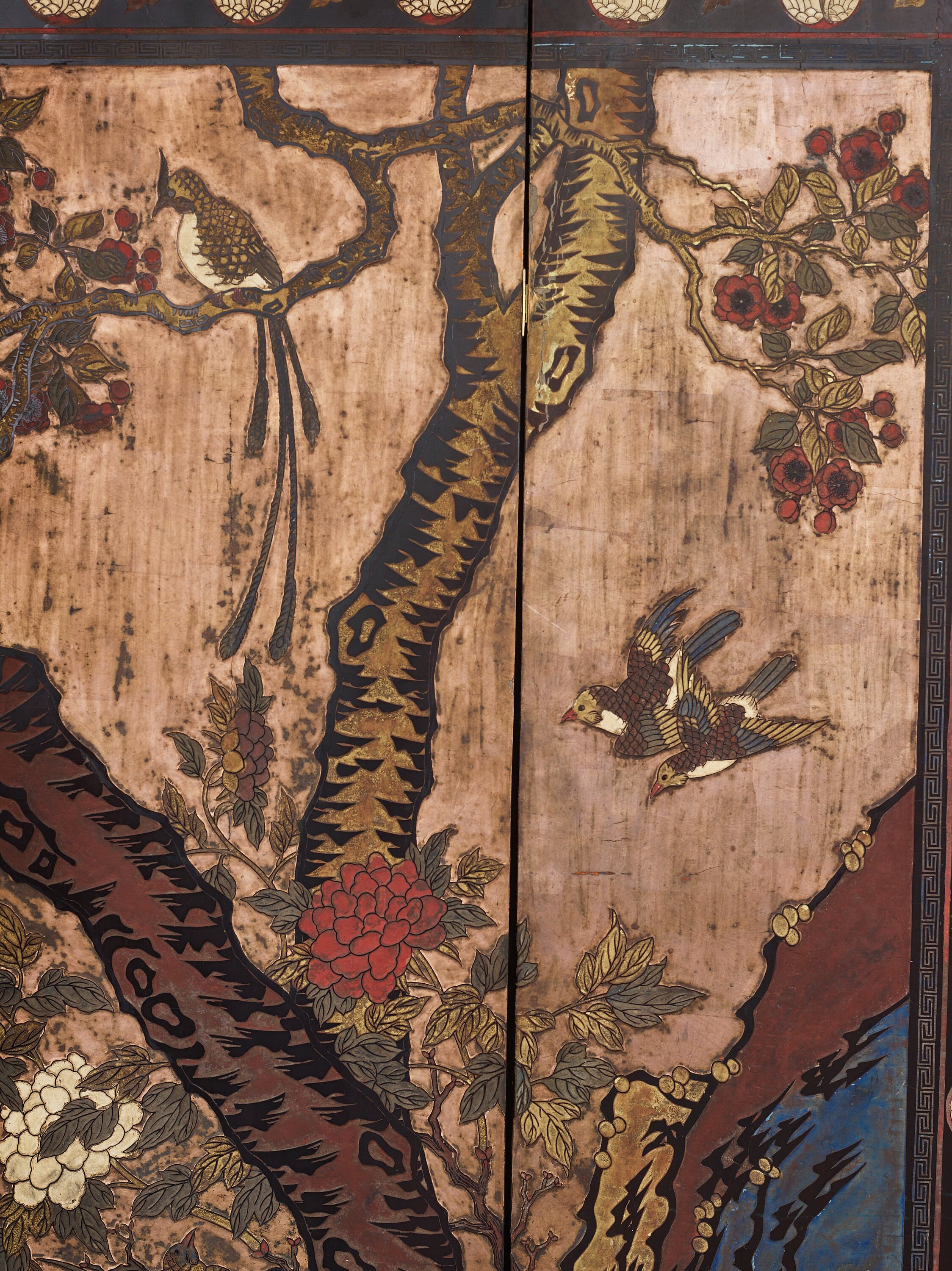 A six leaf coromandel lacquer screen, Qing dynasty (1644-1912). - Bukowskis
