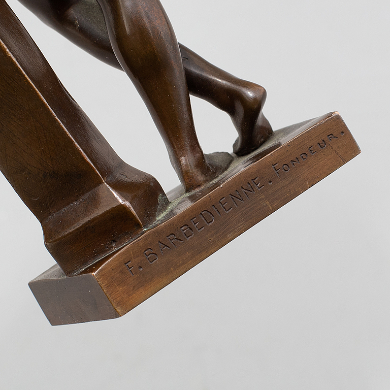 FERDINAND BARBEDIENNE, a sculpture, patinated bronze, signed F ...