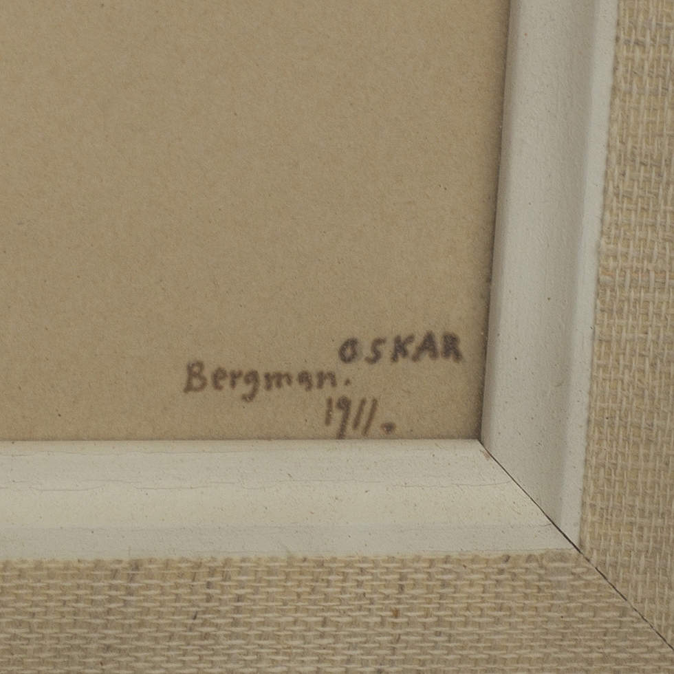 OSKAR BERGMAN, akvarell signerad och daterad 1911. - Bukowskis