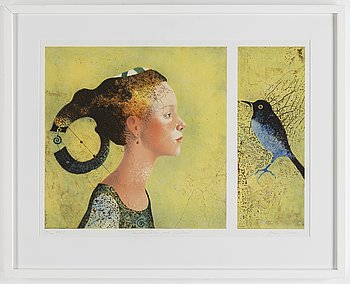 DORINA MOCAN, litograph, signed, numbered 85/200 Etat II. - Bukowskis