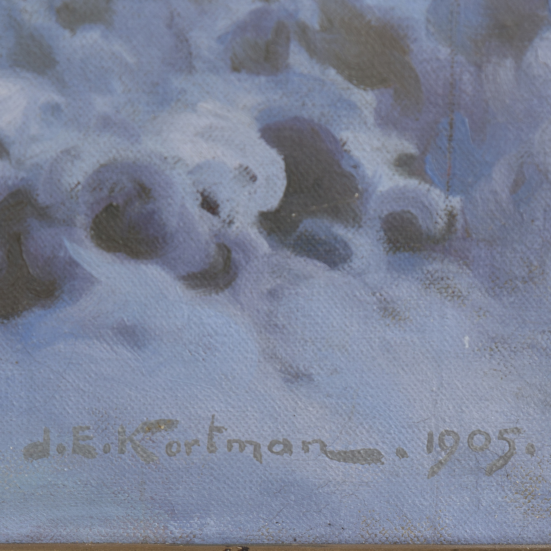 JOHAN ELIS KORTMAN, olja på duk, signerad och daterad 1905. - Bukowskis