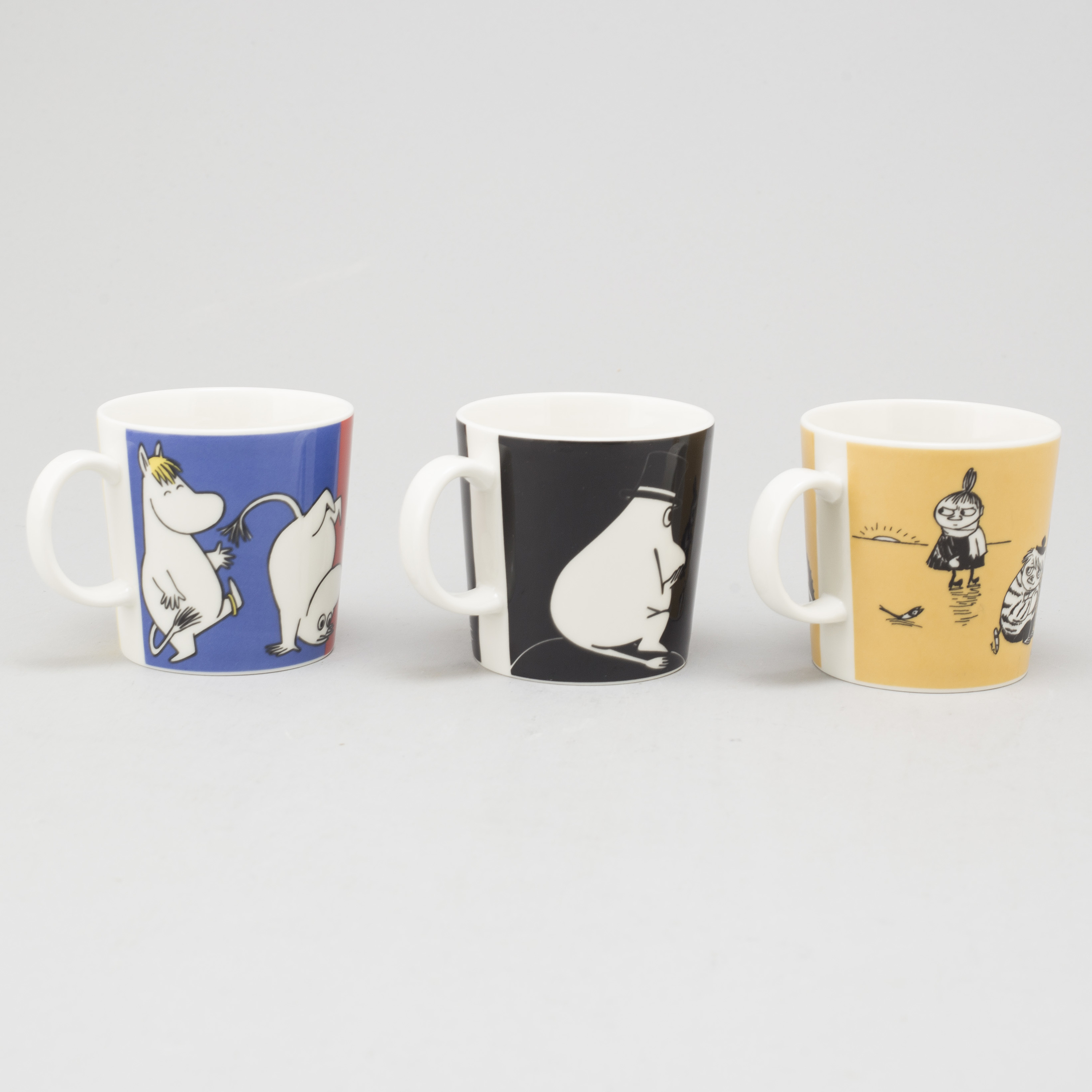 MUMINMUGGAR, 3 st, porslin, "Moomin Characters", Arabia, Finland, 1991 ...