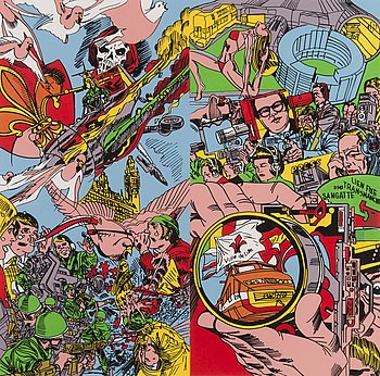 GUDMUNDUR ERRÓ, färglitografi, signerad och numrerad 95/130, daterad ...