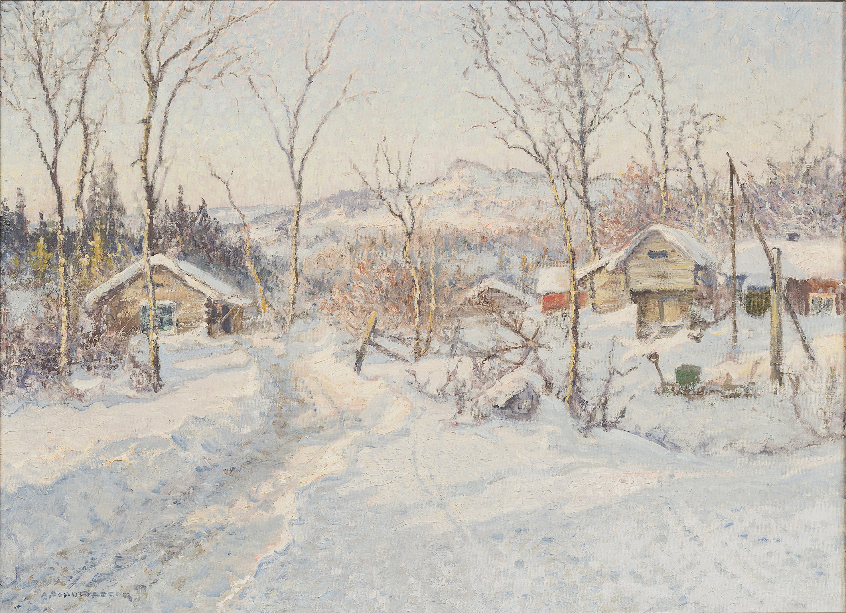 ANSHELM SCHULTZBERG, oil on canvas, signed. - Bukowskis
