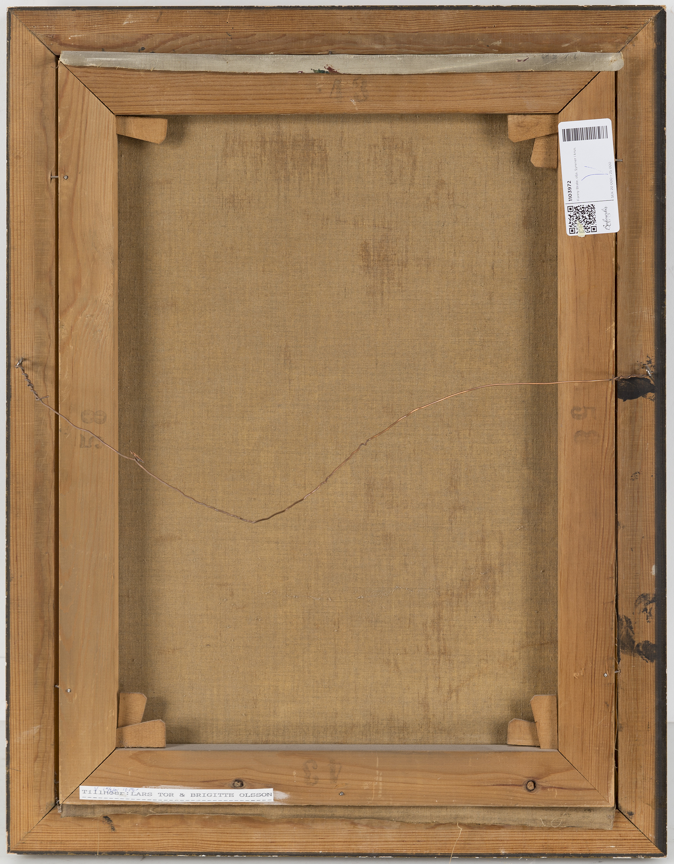 FANNY BRATE, oil on canvas, signed. - Bukowskis