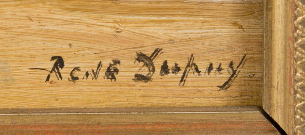 RENE DUREY, oil on panel, signed. - Bukowskis