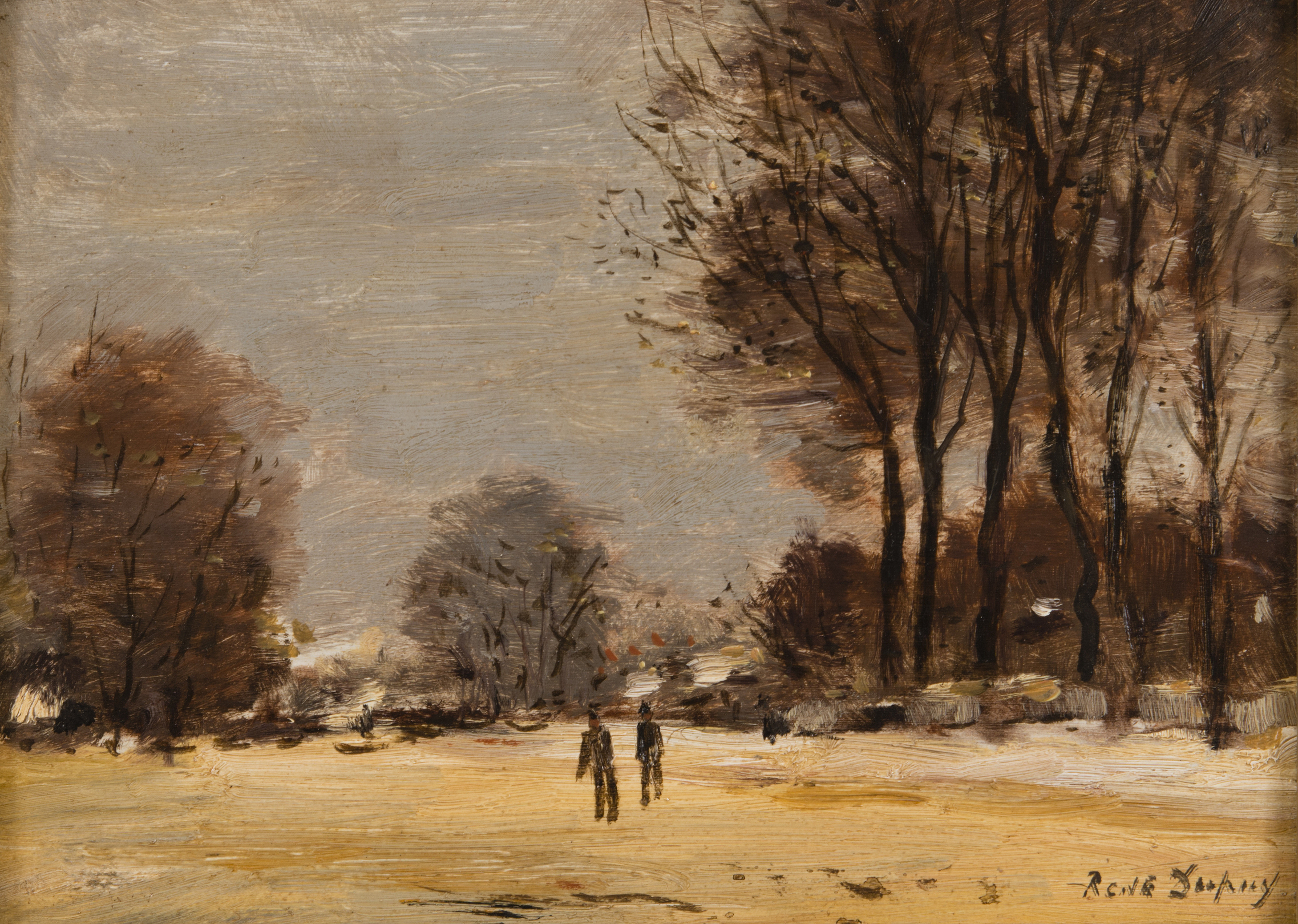 RENE DUREY, oil on panel, signed. - Bukowskis