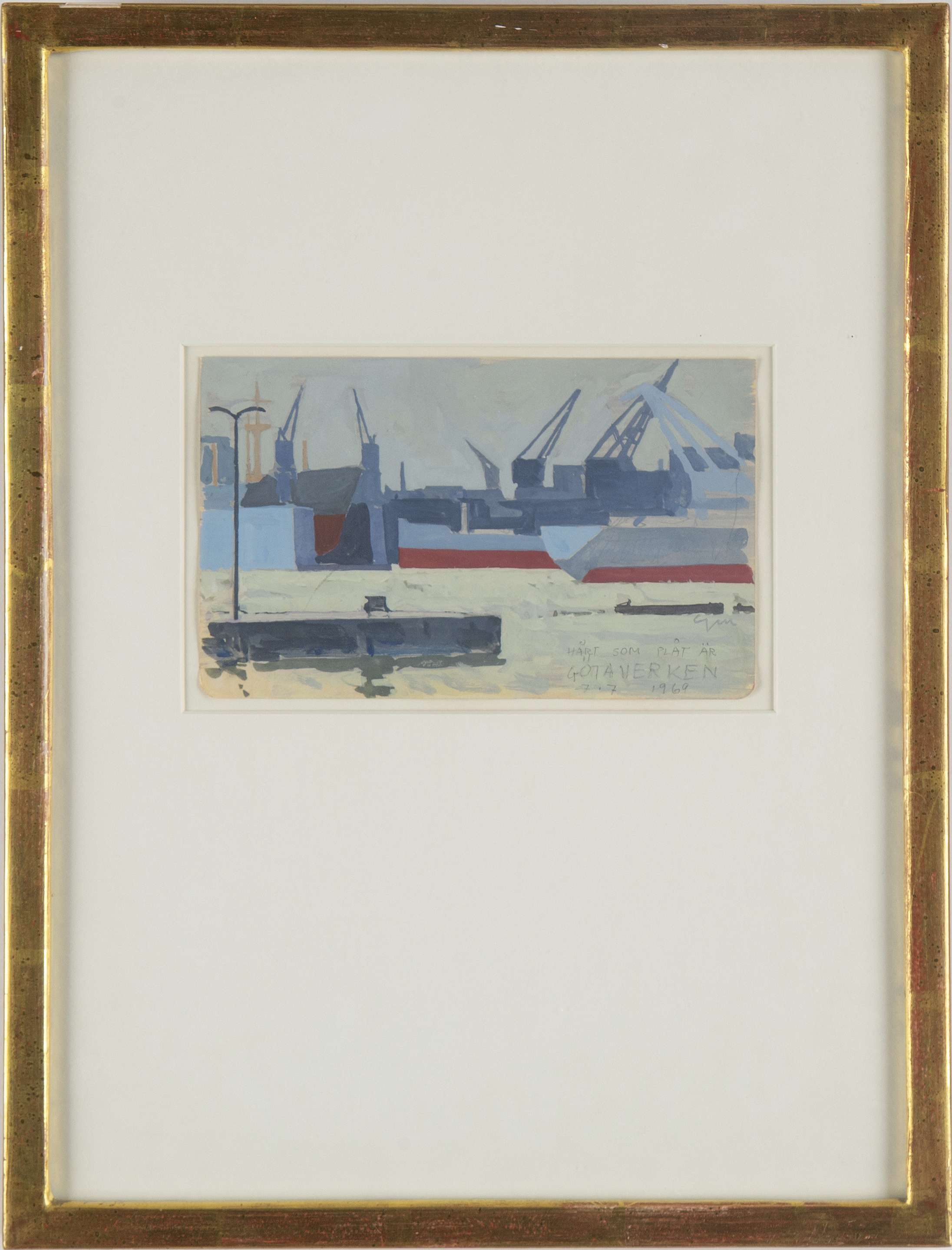 GORDON MACFIE, gouache, signed and dated 7.7 1969. - Bukowskis