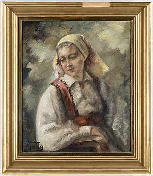 ALEXANDER TOLSTOY, oil on canvas, signed. - Bukowskis