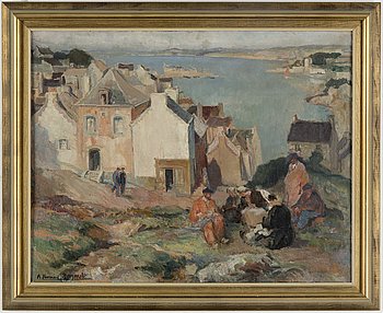 ALBERT FERNAND-RENAULT, olja på duk, signerad A. Fernand-Renault ...