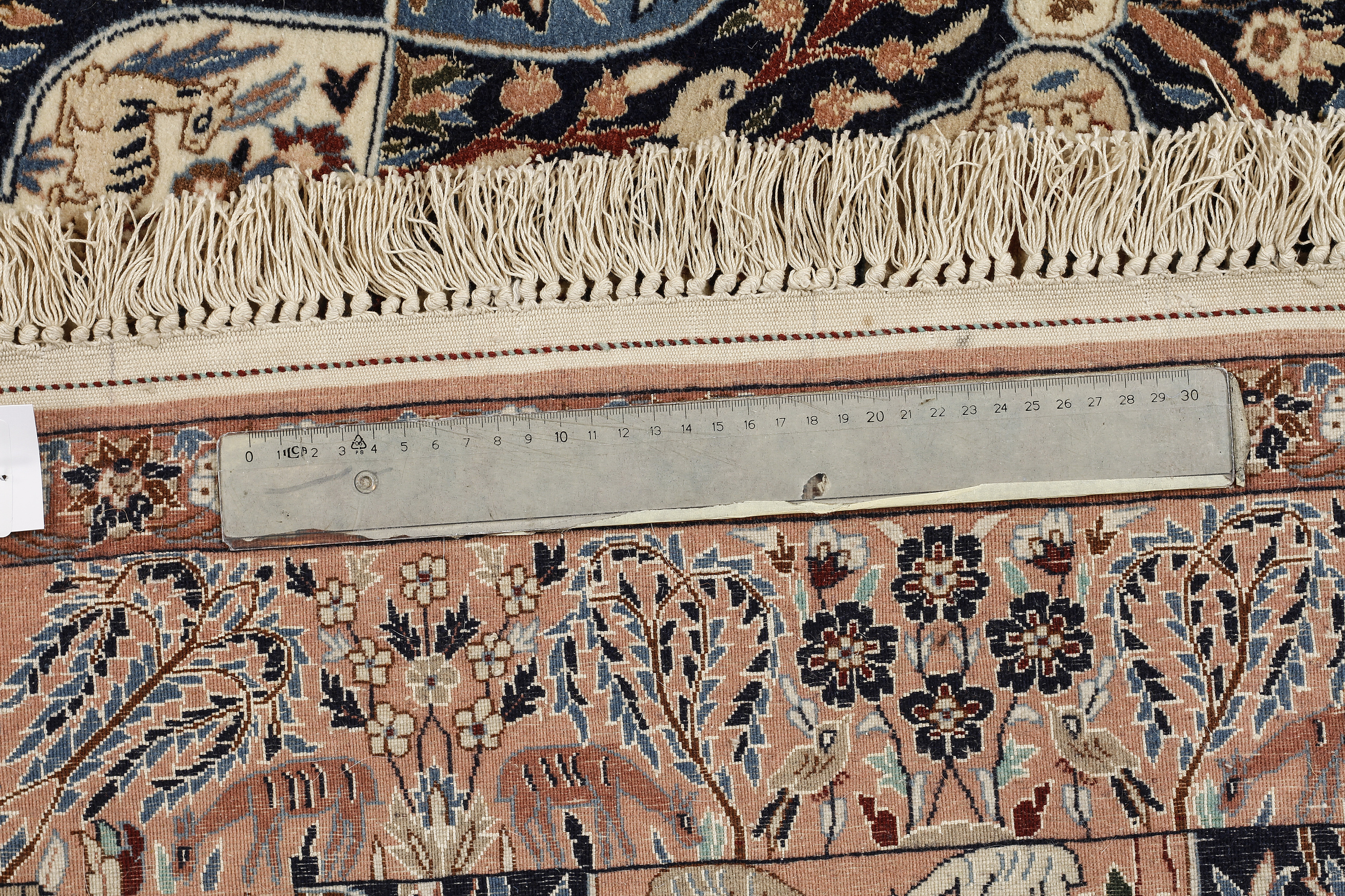 A part silk Ghom rug, 190 x 120 cm. - Bukowskis