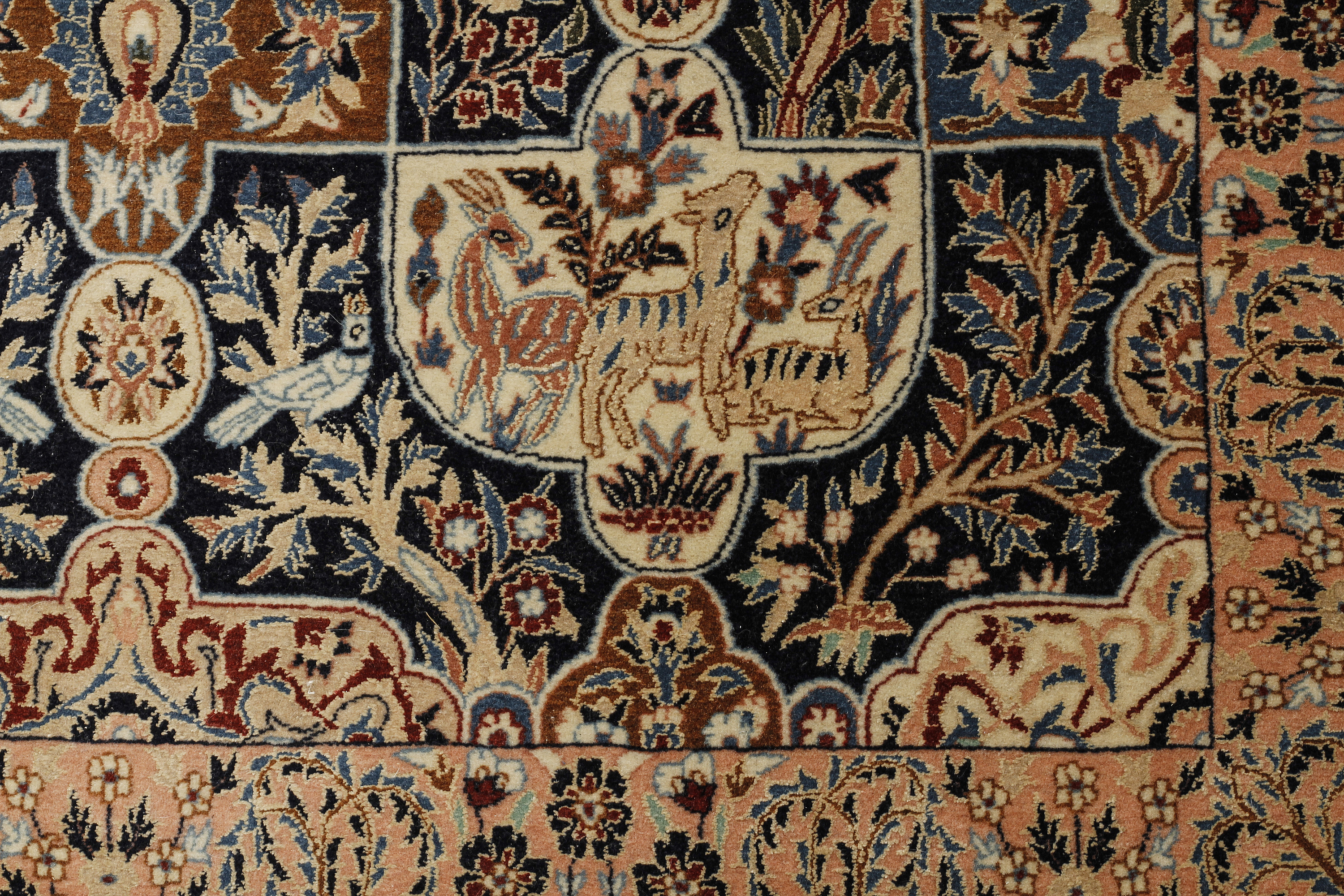 A part silk Ghom rug, 190 x 120 cm. - Bukowskis