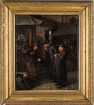 JOSEF WILHELM WALLANDER, oil on canvas, signed J:W:Wallander and dated ...