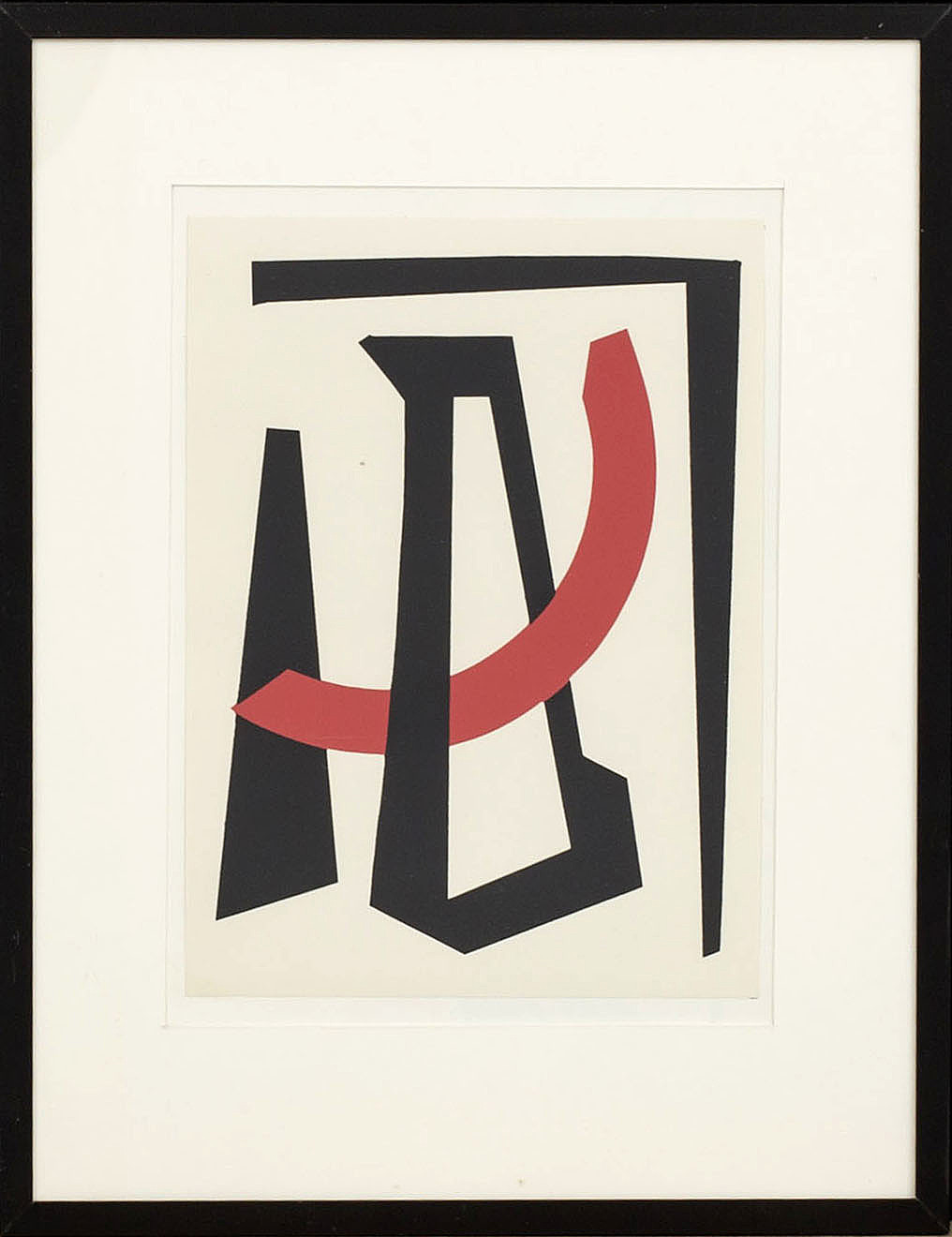 ROBERT JACOBSEN, färglitografi, ur Konkret Realism 1956. - Bukowskis