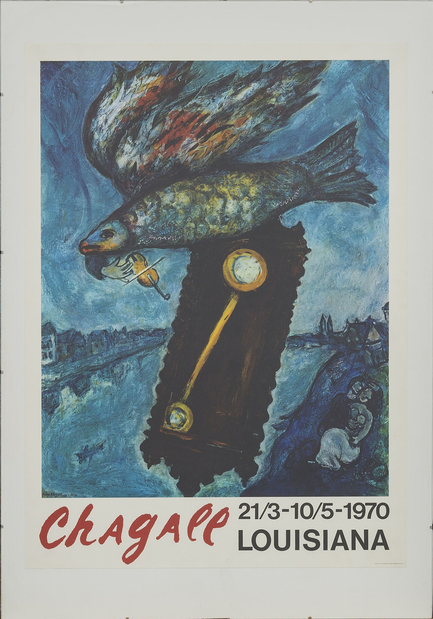 MARC CHAGALL, after, poster, Louisiana 1970. - Bukowskis