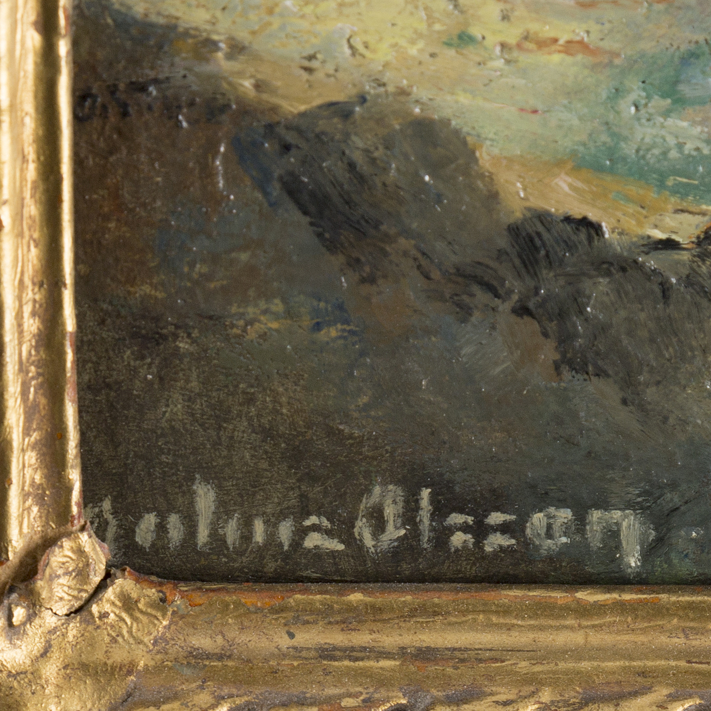 JULIUS OLSSON, olja på pannå, signerad. - Bukowskis