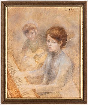 LUCIEN PHILIPPE MORETTI, oil on canvas, signed. - Bukowskis