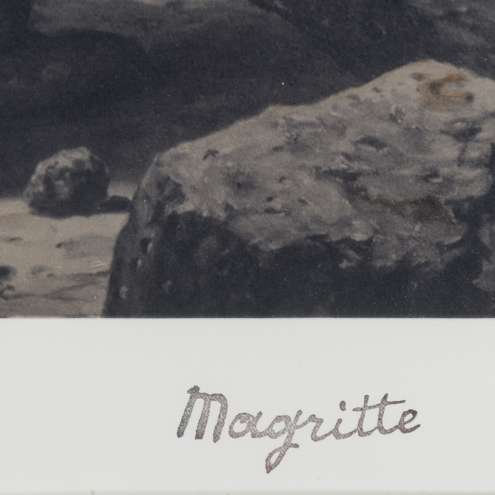 RENÉ MAGRITTE, after, litograph, signed with a stamp and by his wife ...