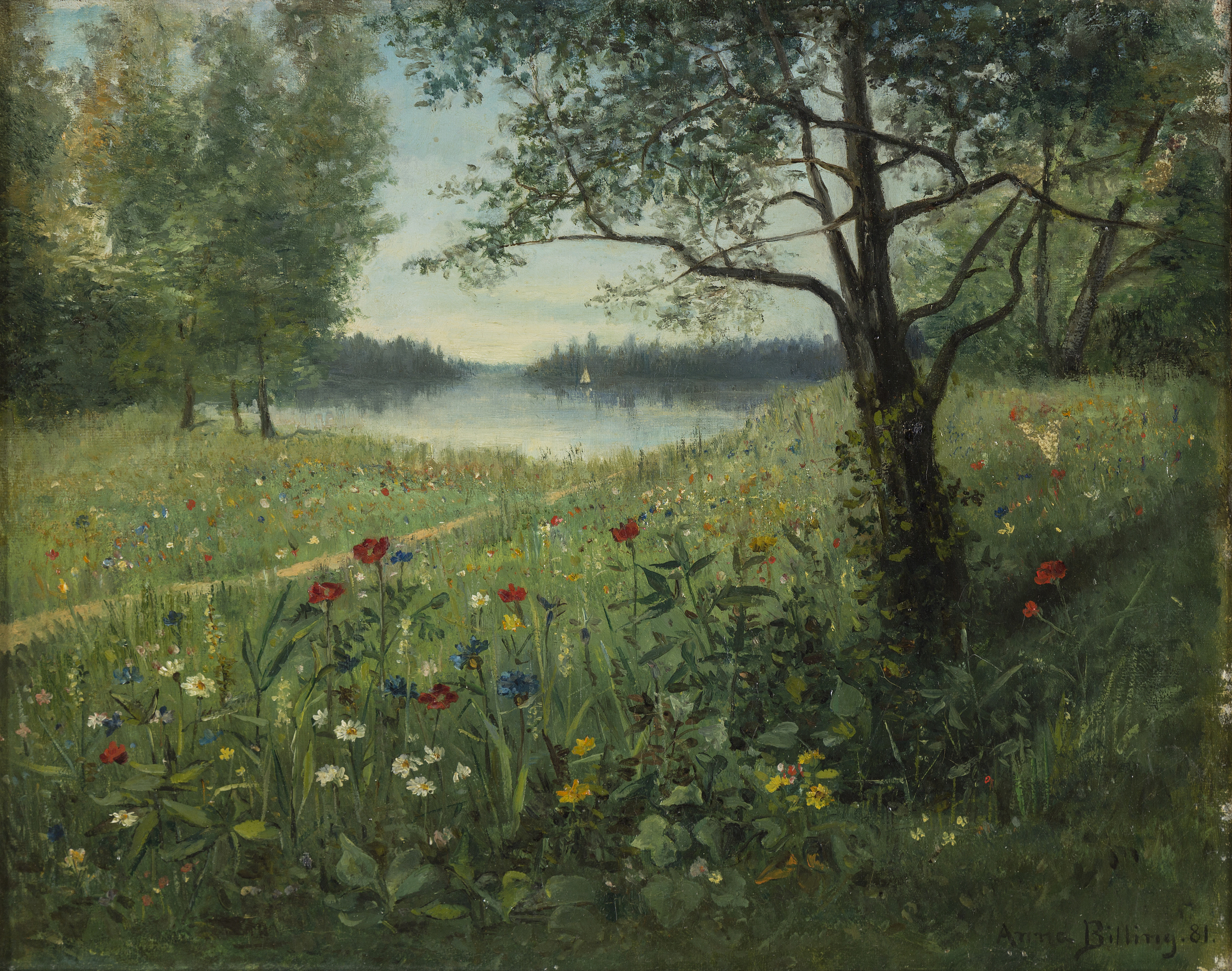 ANNA BILLING, olja på duk, signerad och daterad-81. - Bukowskis