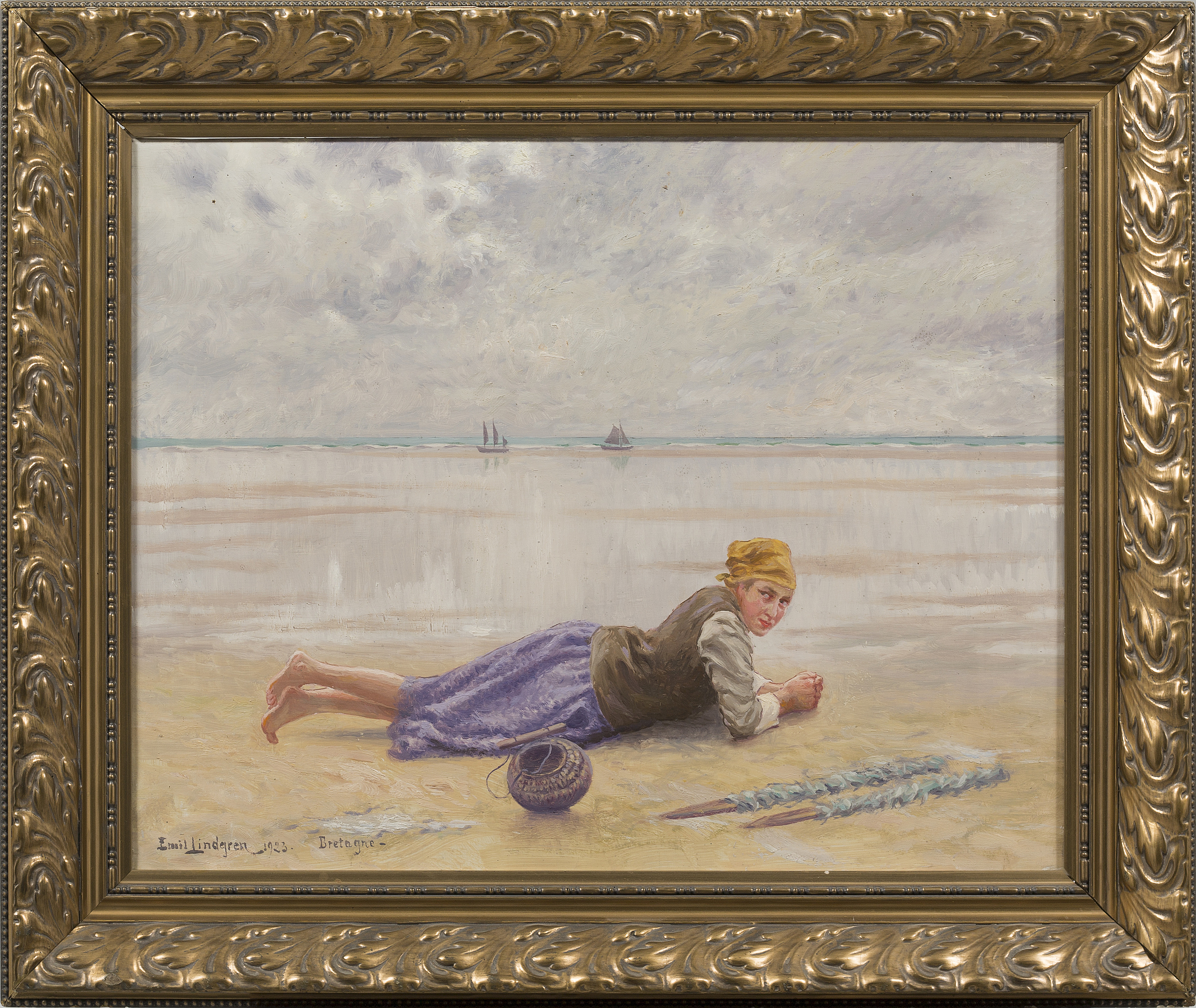 EMIL LINDGREN, oil on canvas. - Bukowskis