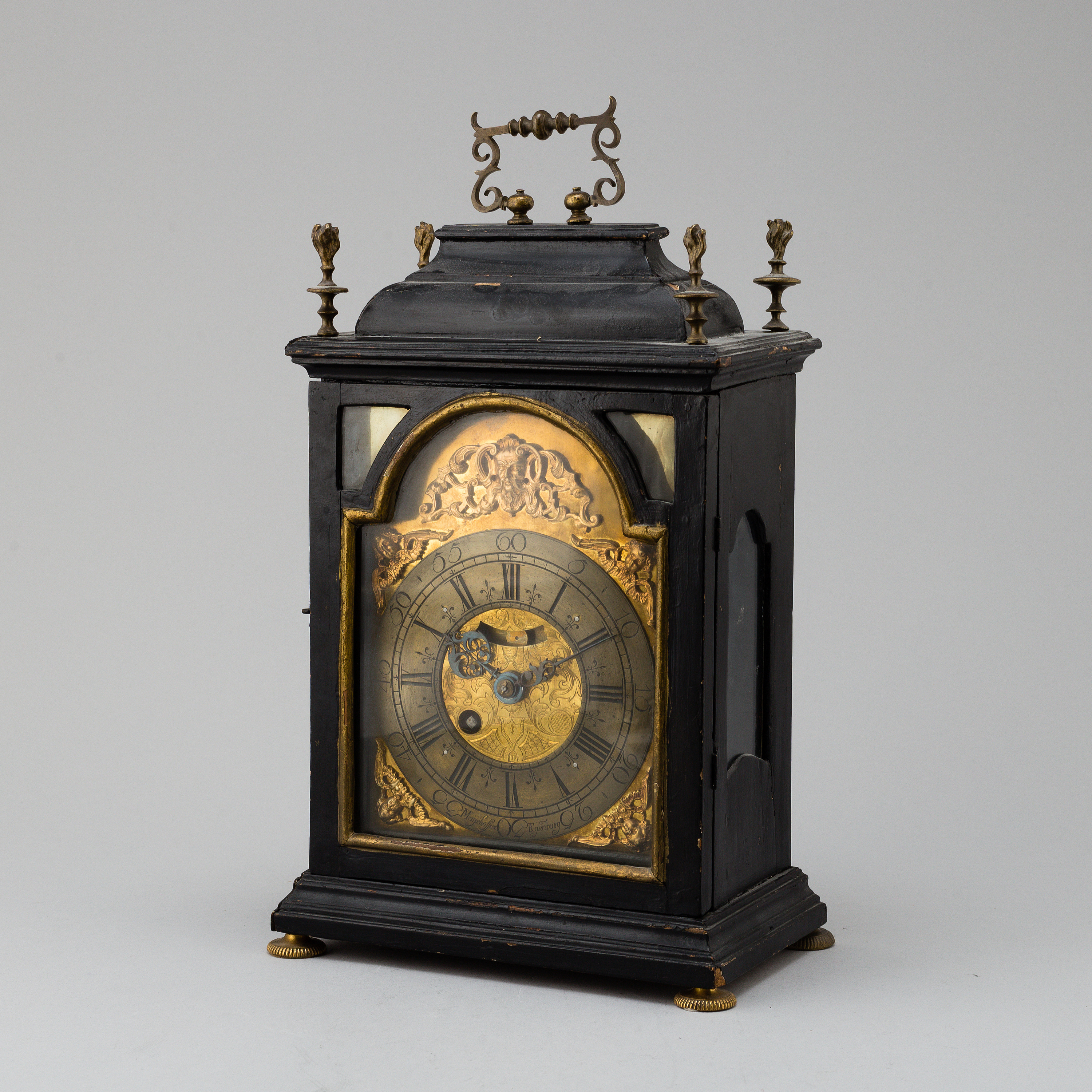 A German Mayrhoffer Egenburg 18th century bracket clock. - Bukowskis