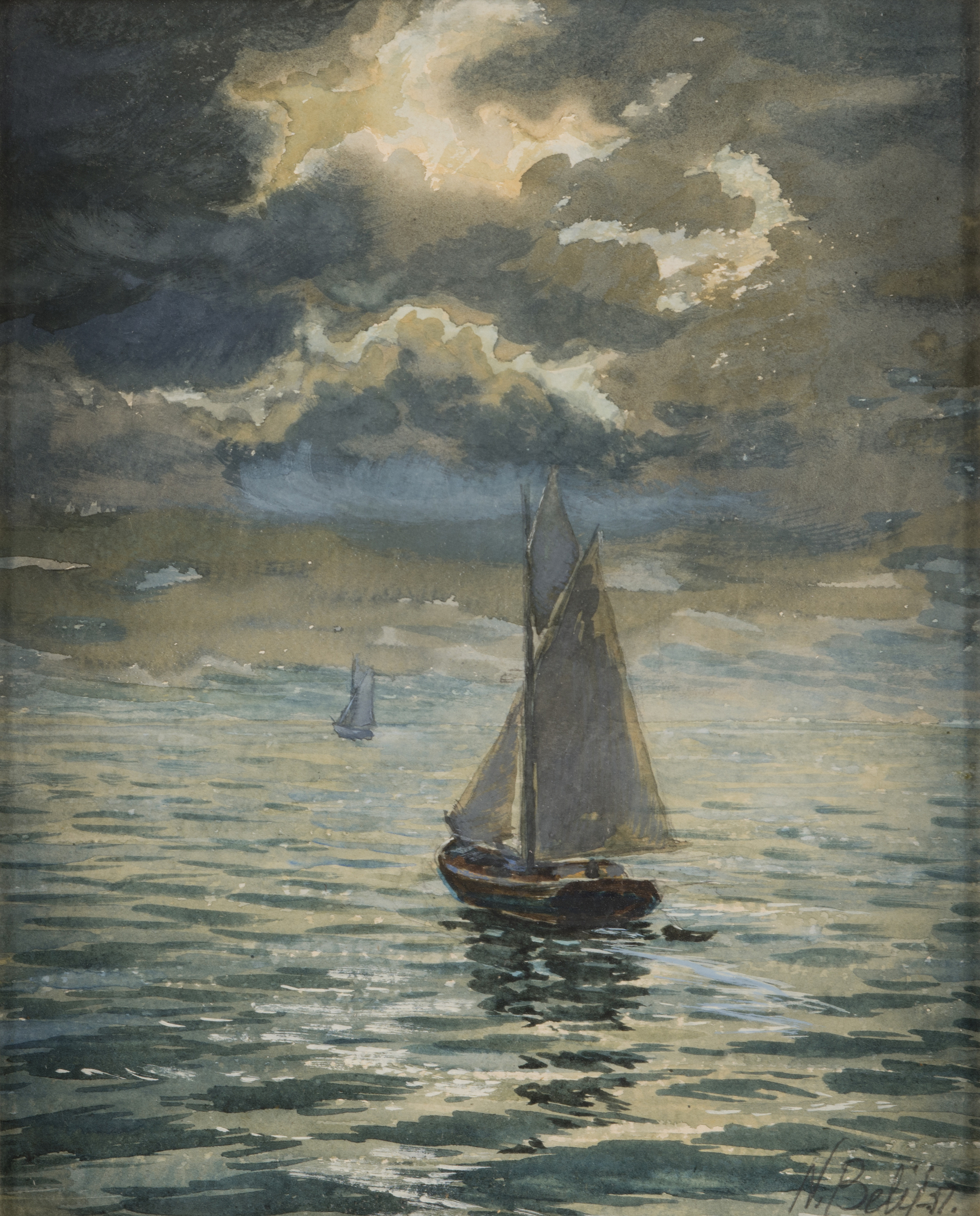 NIKOLAI BELIJ, vesiväri, signeerattu ja epäselvästi päivätty. - Bukowskis