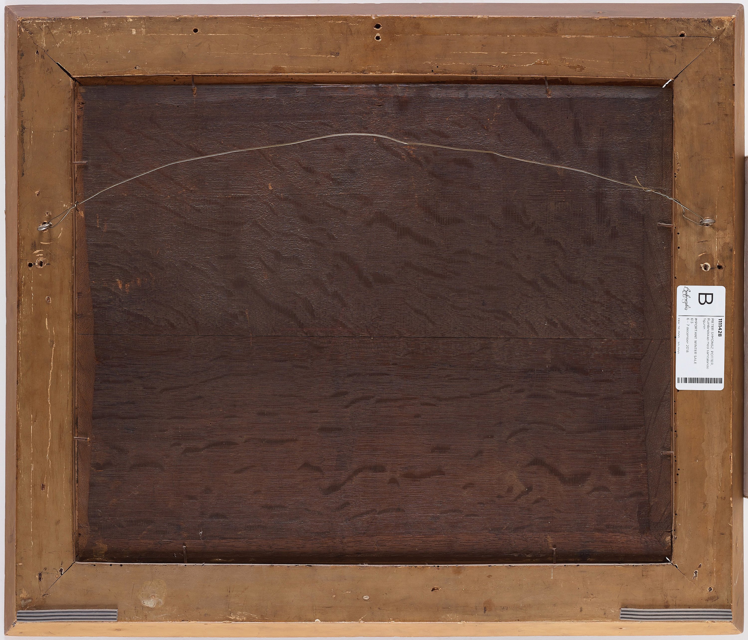 PIETER SYMONSZ. POTTER, olja på pannå, signerda med monogram och ...