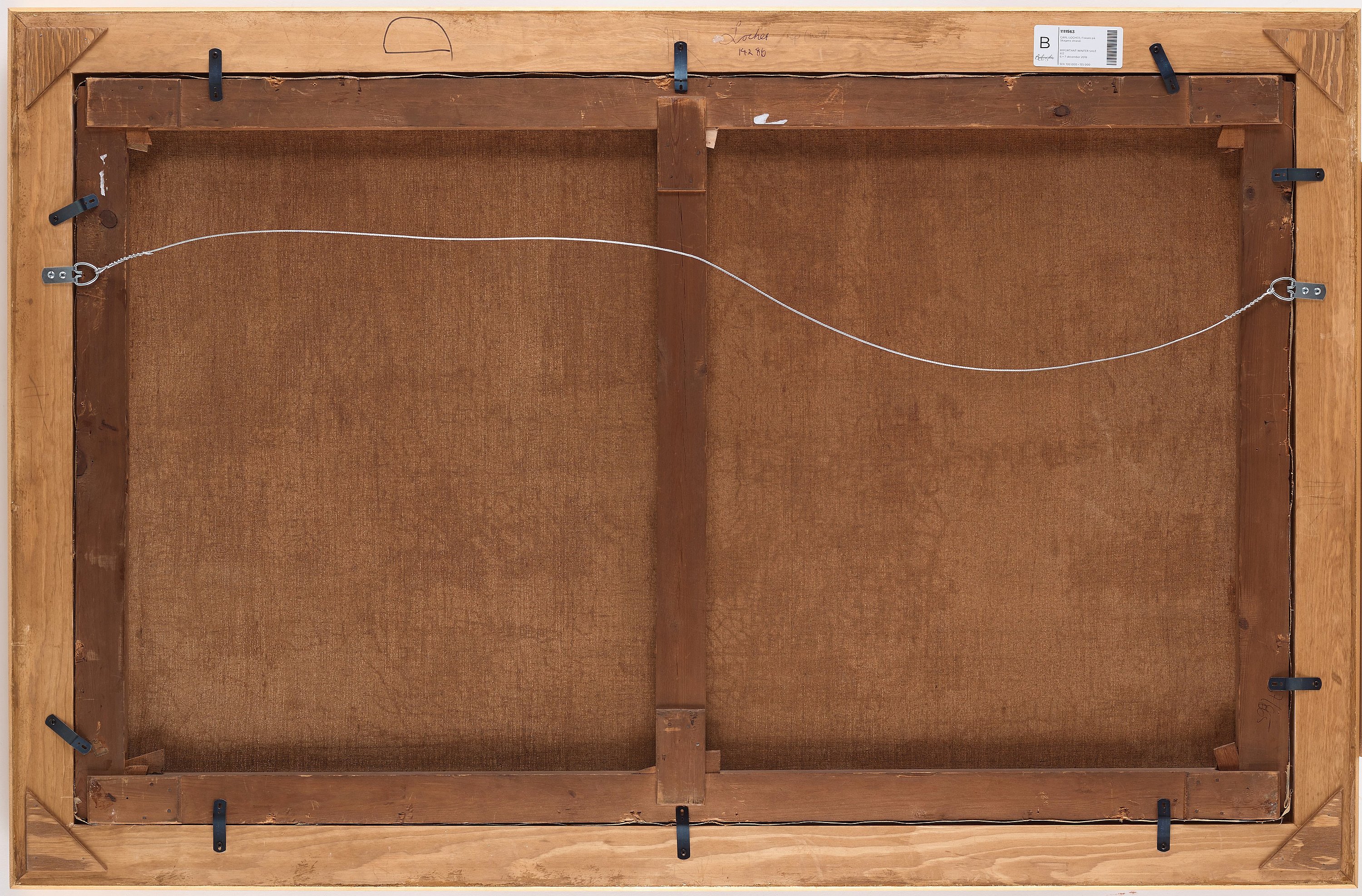 Carl Locher, Fishermen on the beaches of Skagen, Denmark. - Bukowskis