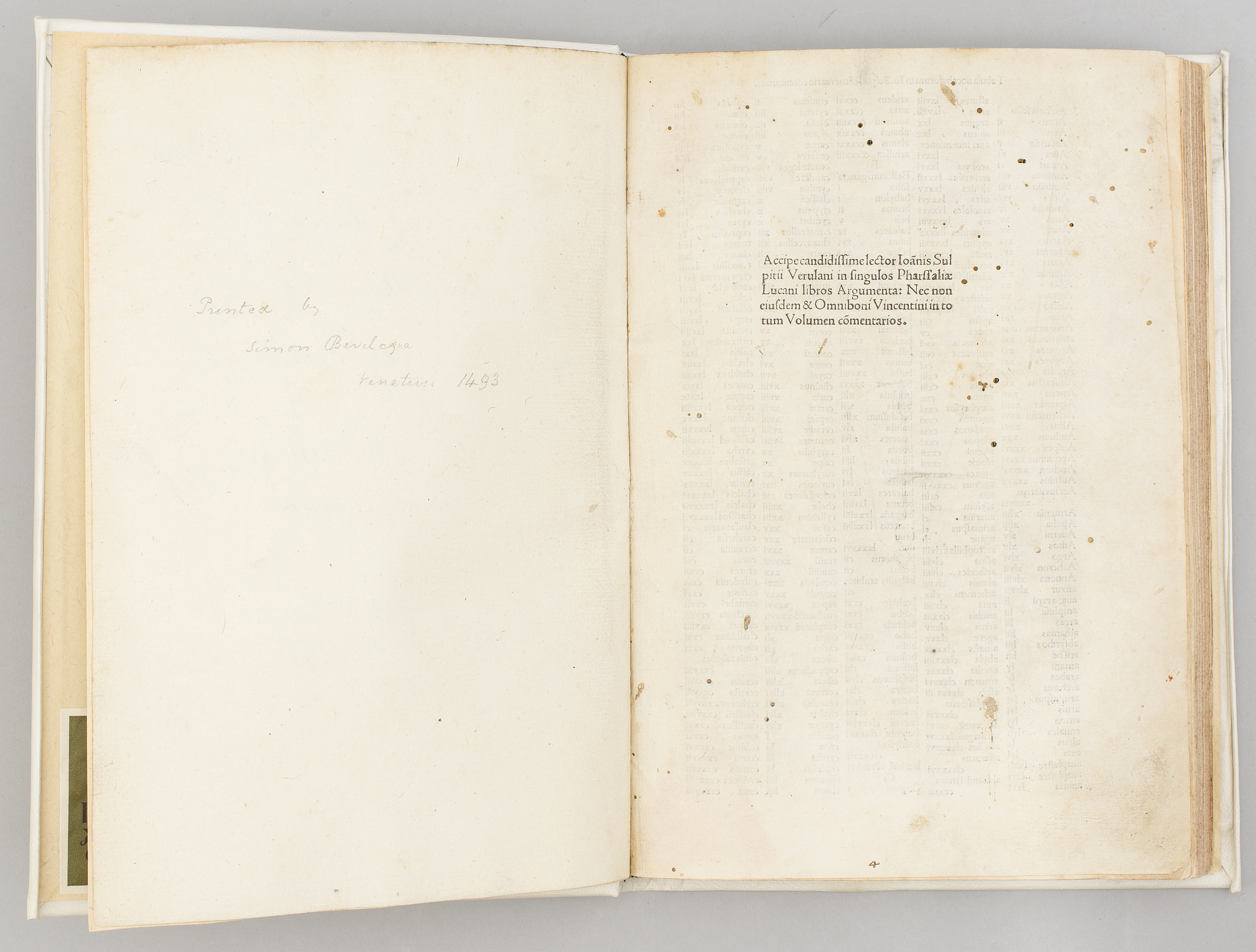 BOOK, Lucanus’ Pharsalia, 1493. - Bukowskis