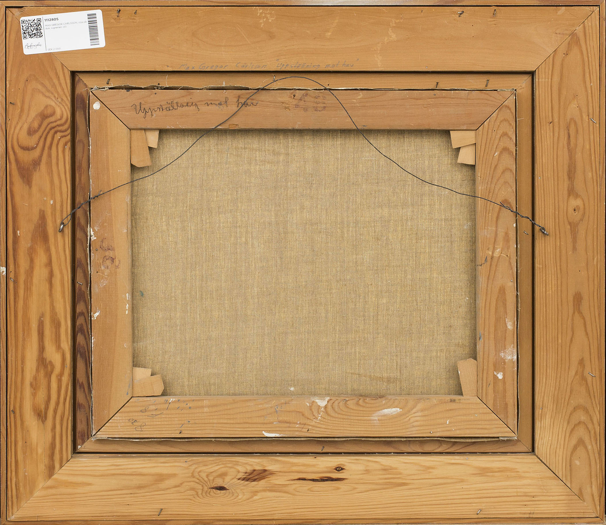 MAX GREGOR CARLSSON, oil on canvas, signed. - Bukowskis