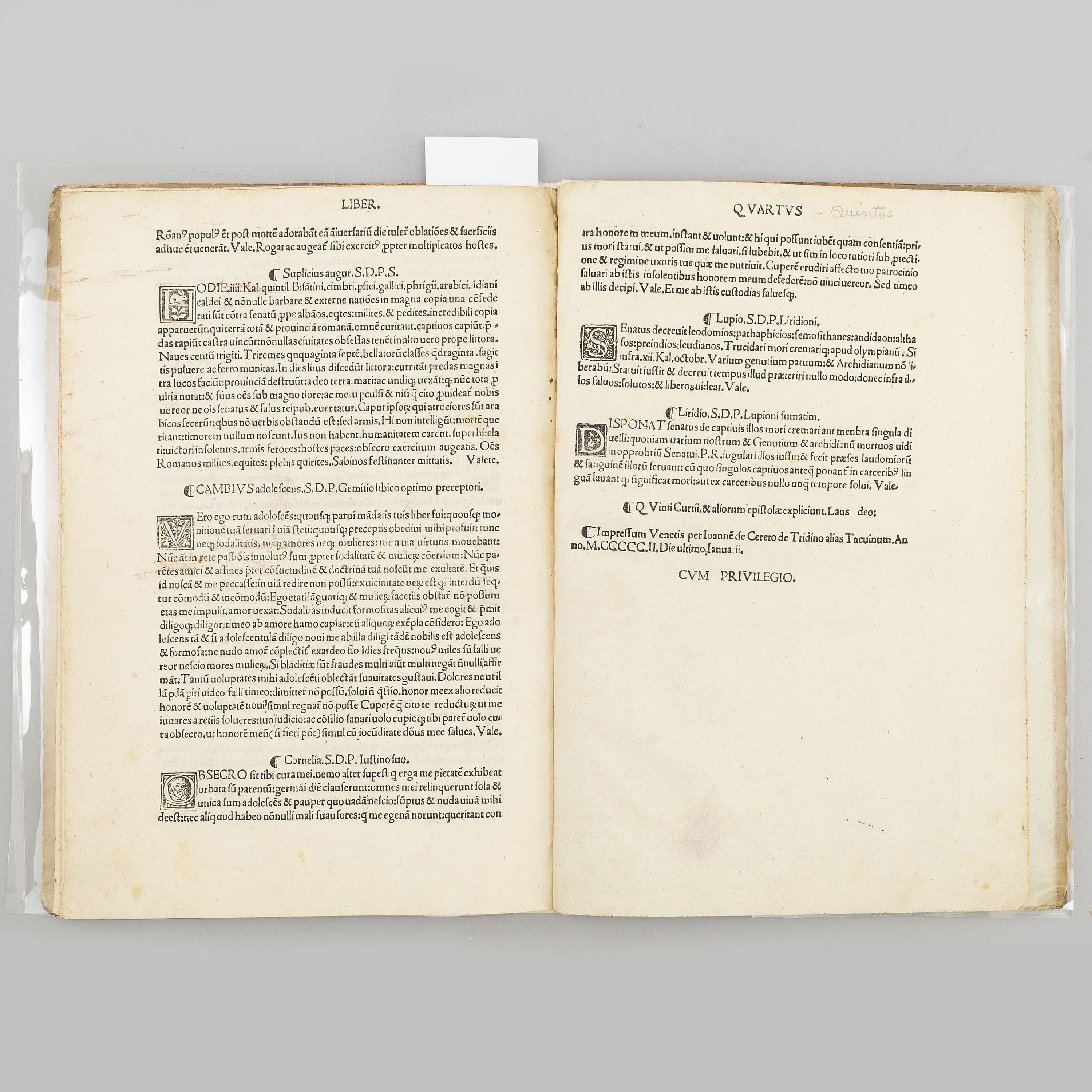 BOK, Works derived from Curtius Rufus, 1502. - Bukowskis