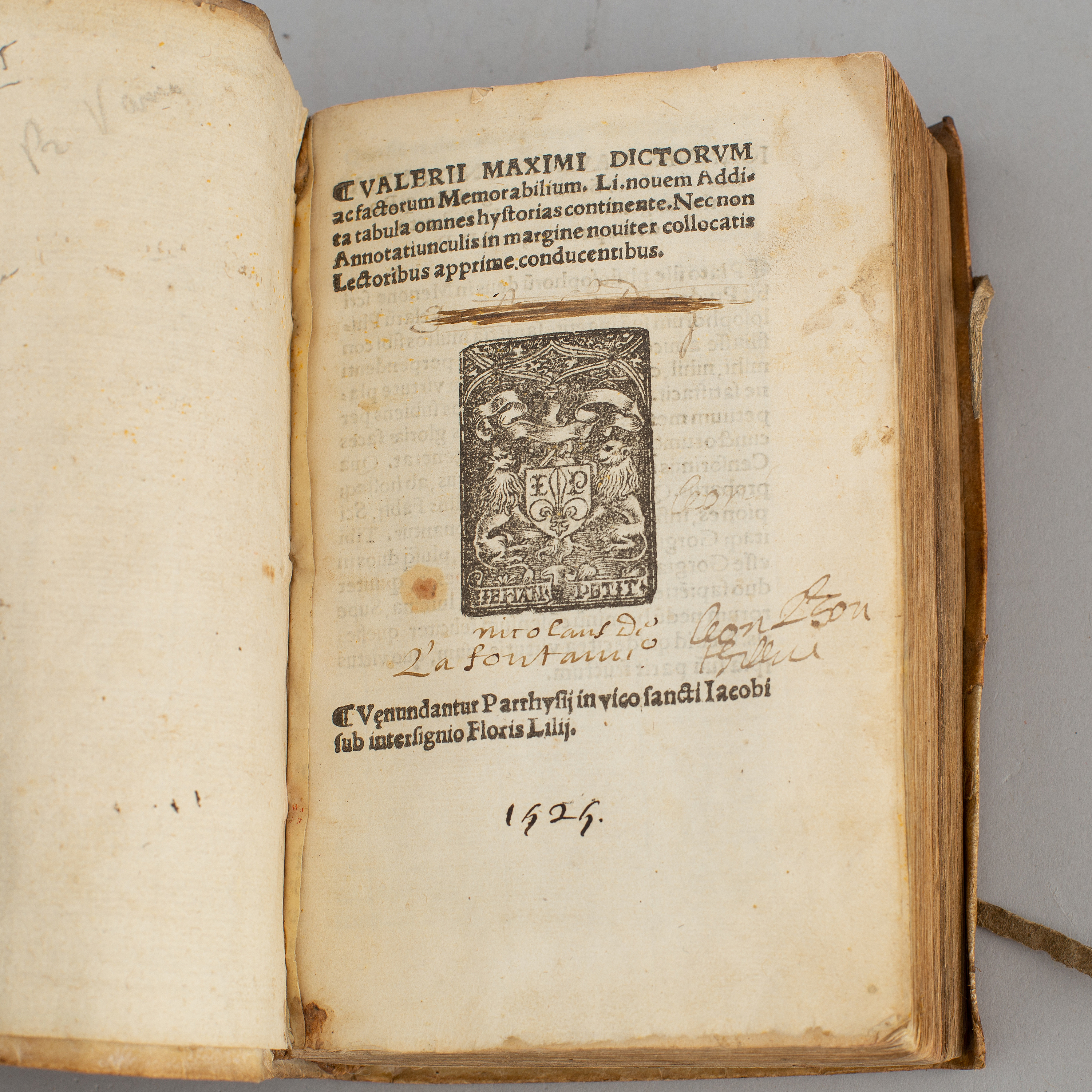 BOK, The historical anectdotes of Valerius Maximus, 1525. - Bukowskis