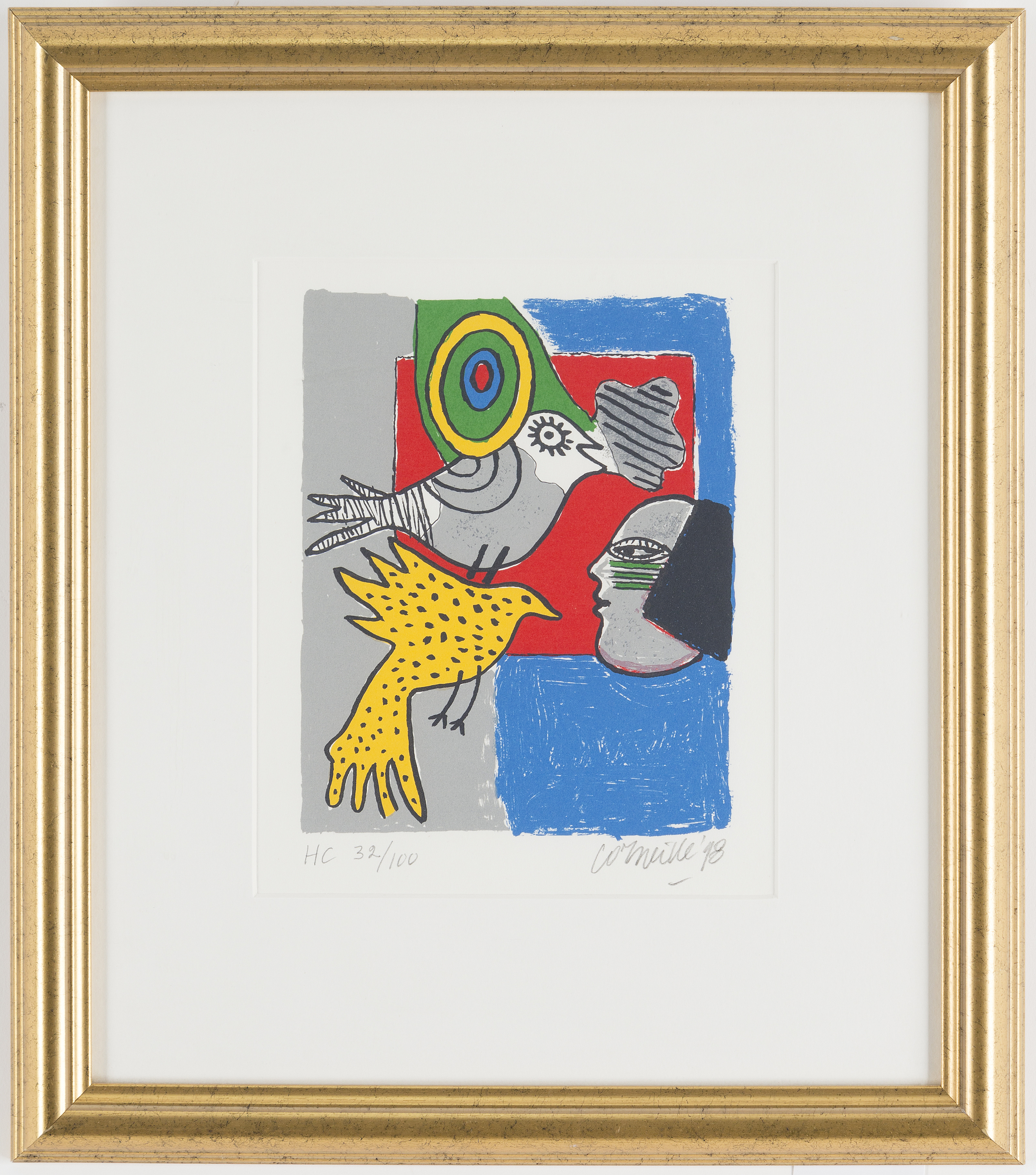 A Beverloo Corneille lithograph, signed and numbered HC 32/100. Dated ...