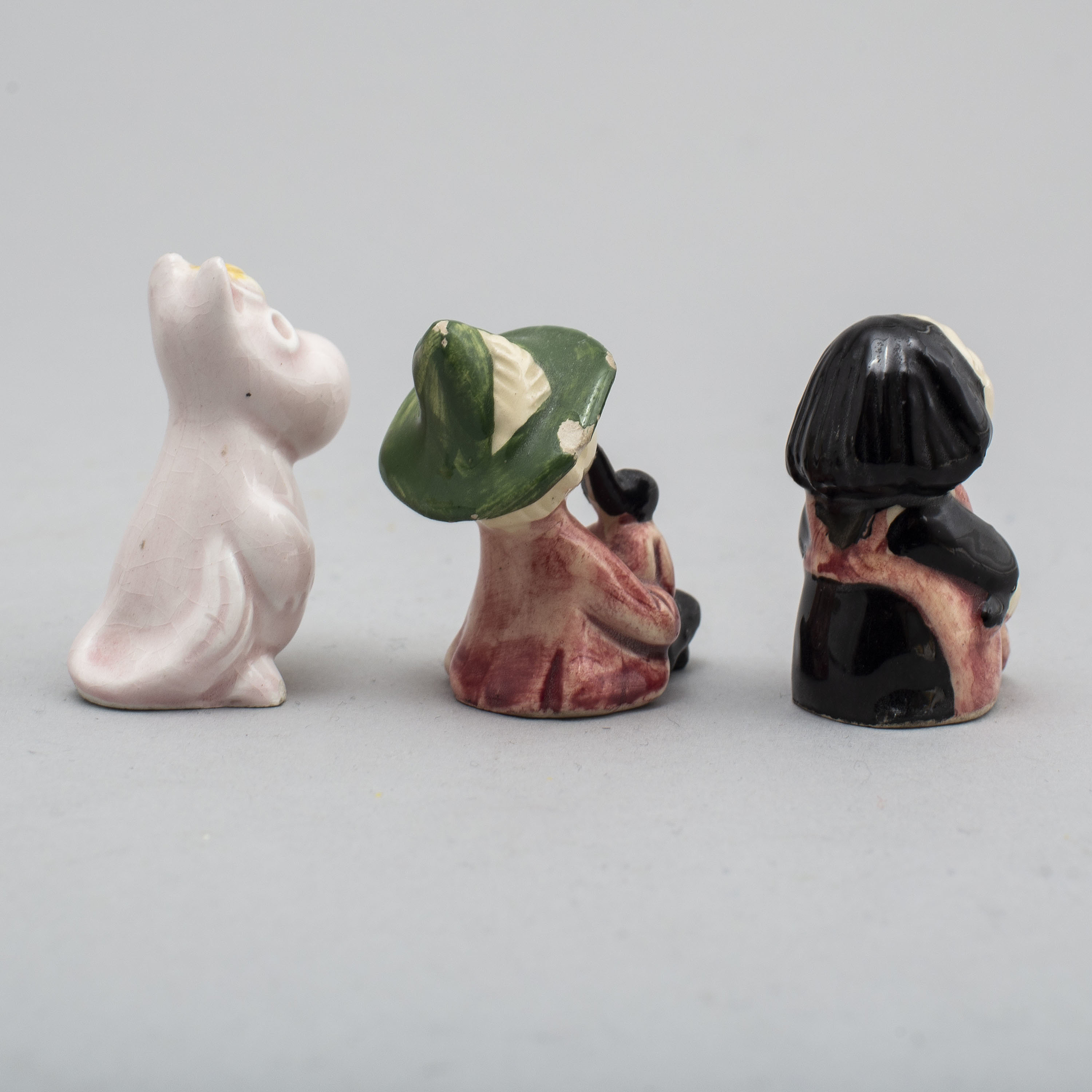 SIGNE HAMMARSTEN-JANSSON, muminfigurer 9 st, keramik, Arabia 1950-tal ...