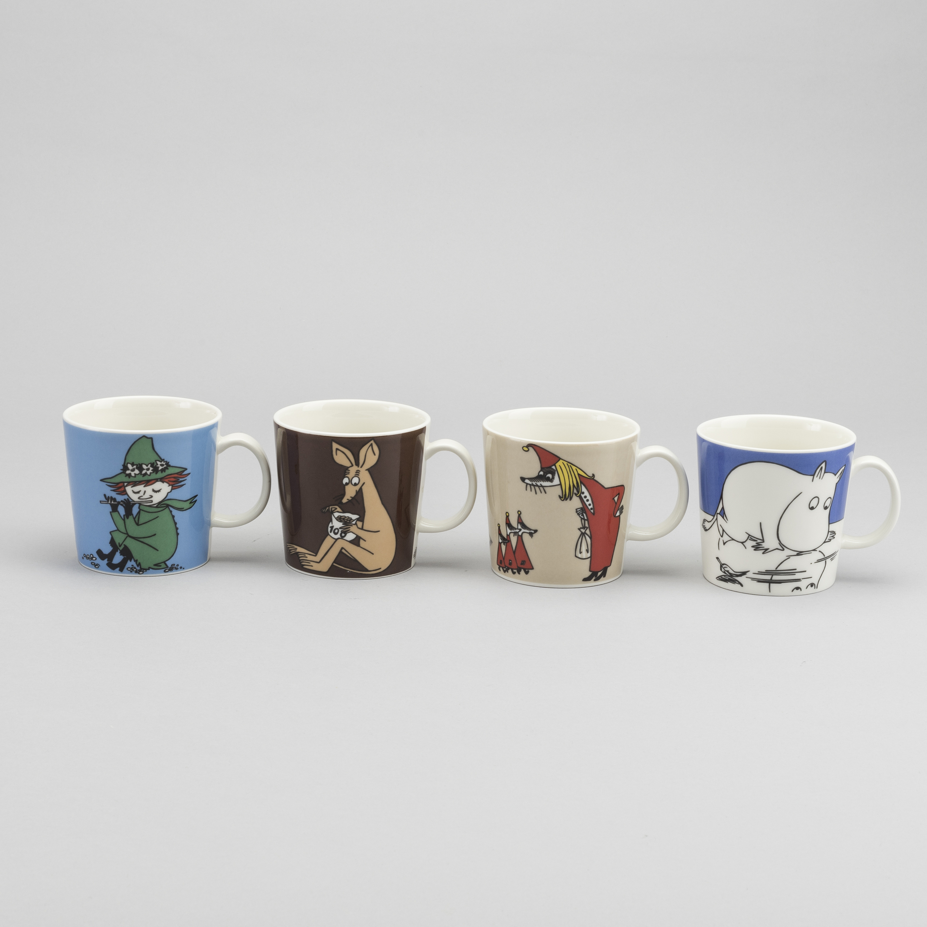MUMINMUGGAR, 4 st, porslin, Moomin Characters, Arabia, 1990-2000-tal ...