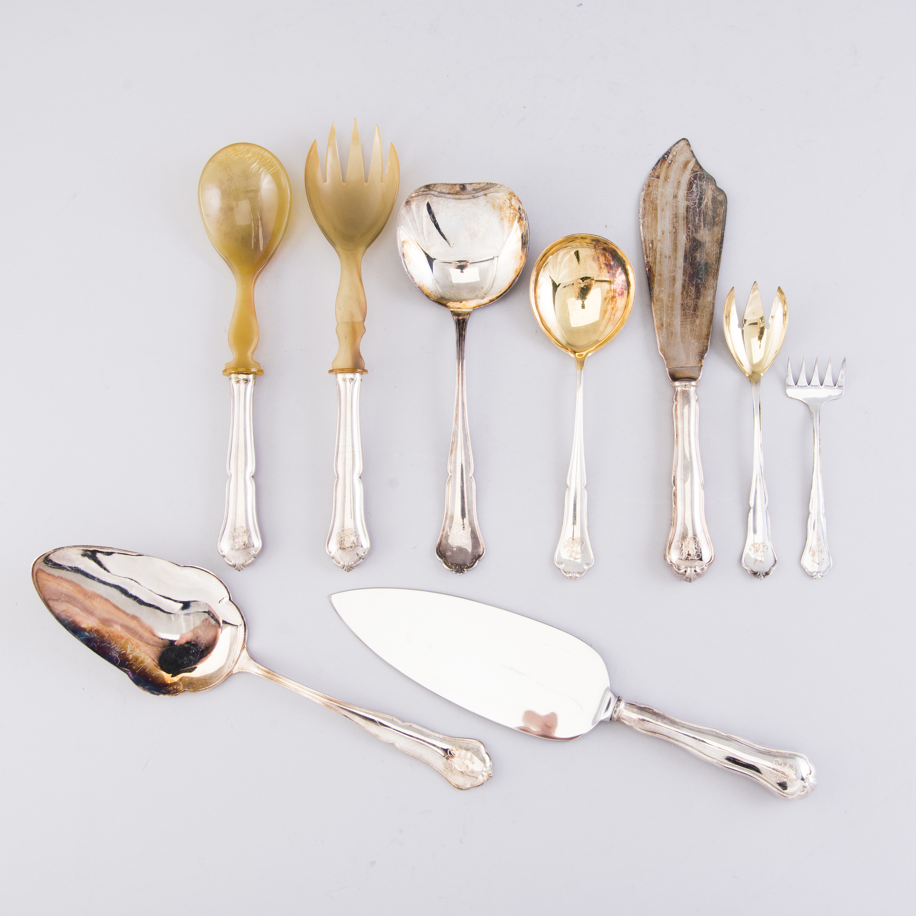 Chippendale silver cutlery, 34 pcs, Finnish hallmarks from the latter ...