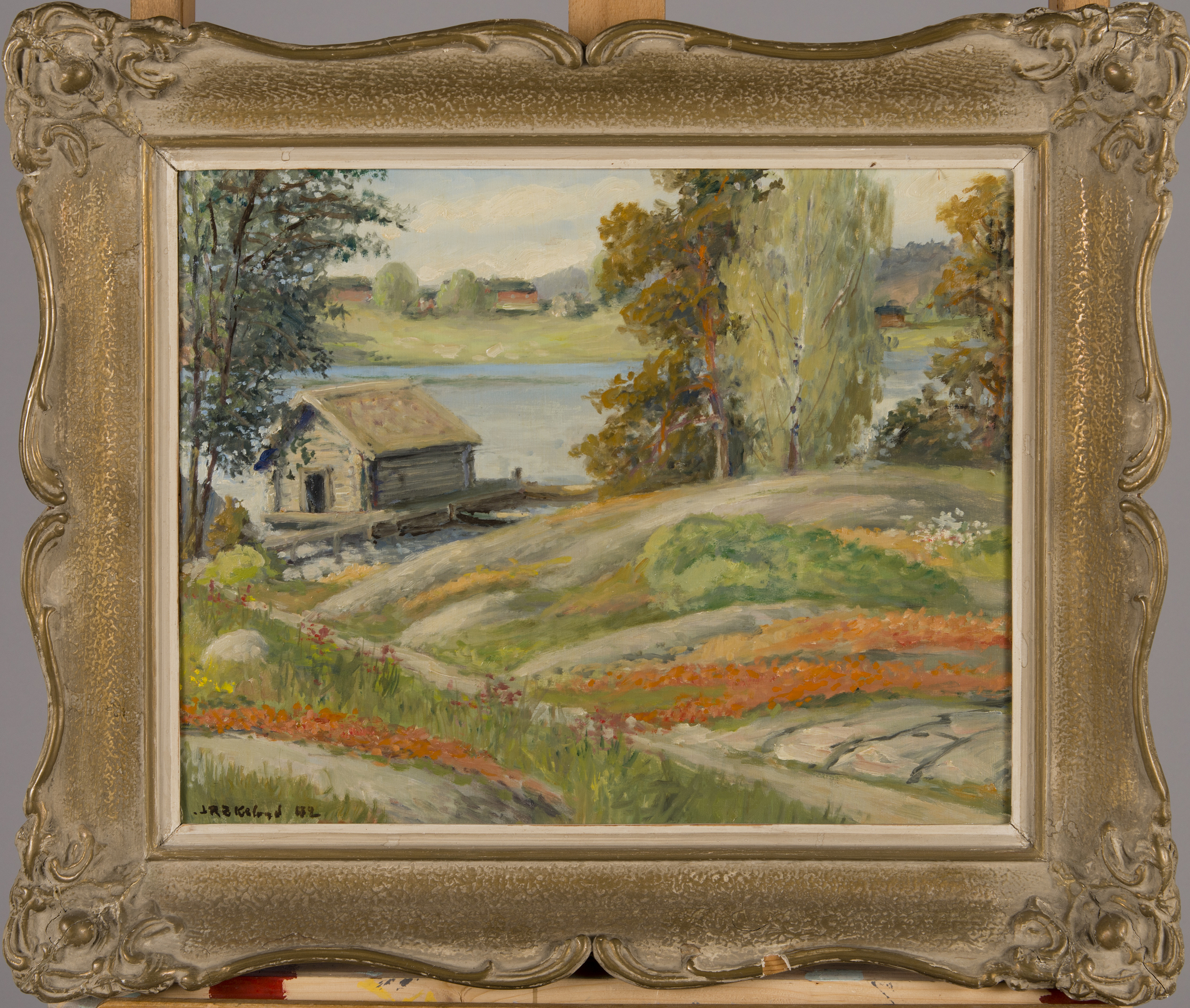 JOHN RAFAEL EKELUND, öljy levylle, signeerattu ja päivätty -42. - Bukowskis