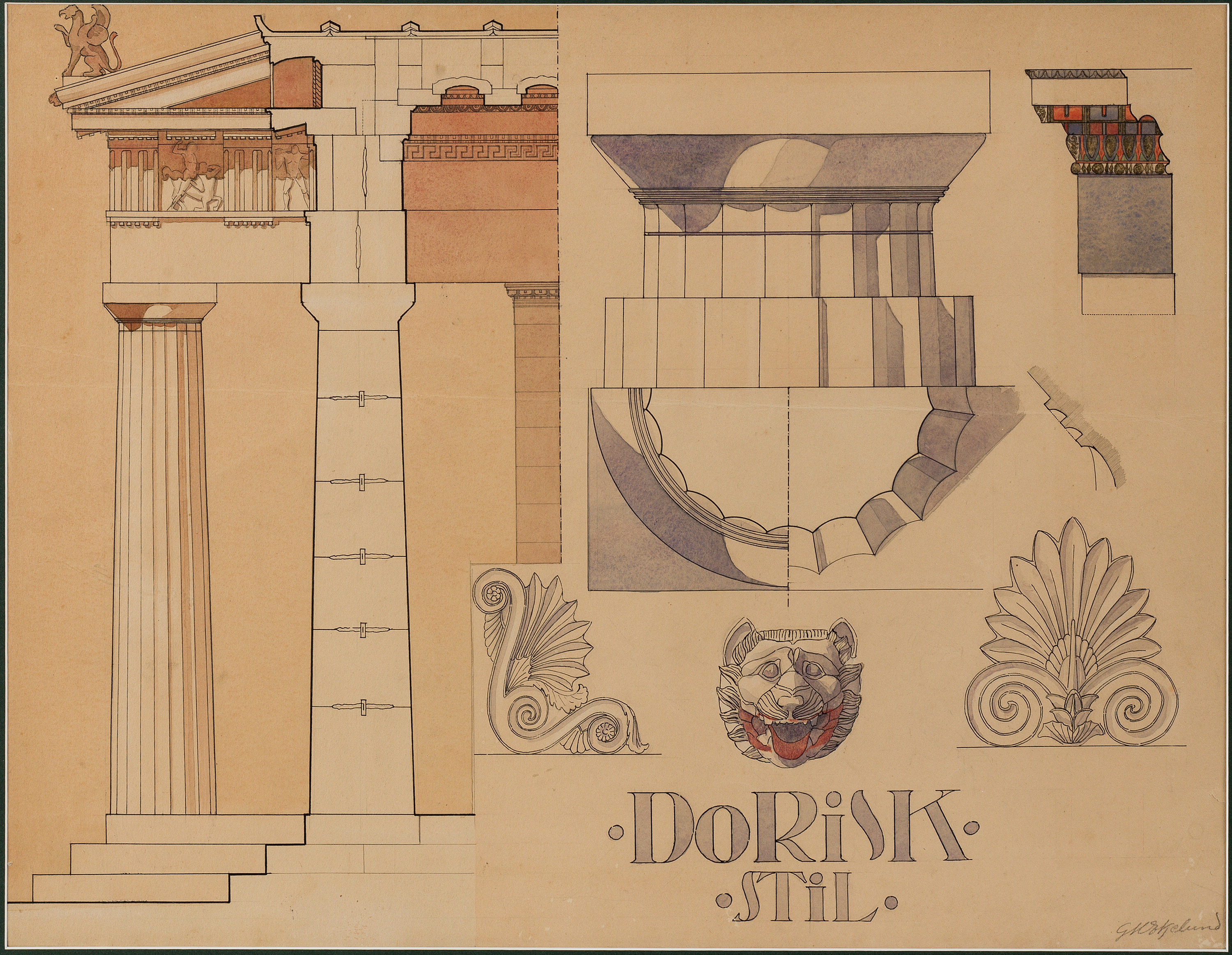 Two architect drawings signed G. Ekelund. - Bukowskis
