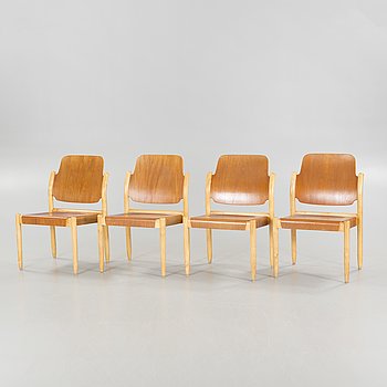 4 1950's chairs model 804/3B, "Åkerblomsstolar" designed by Gunnar ...