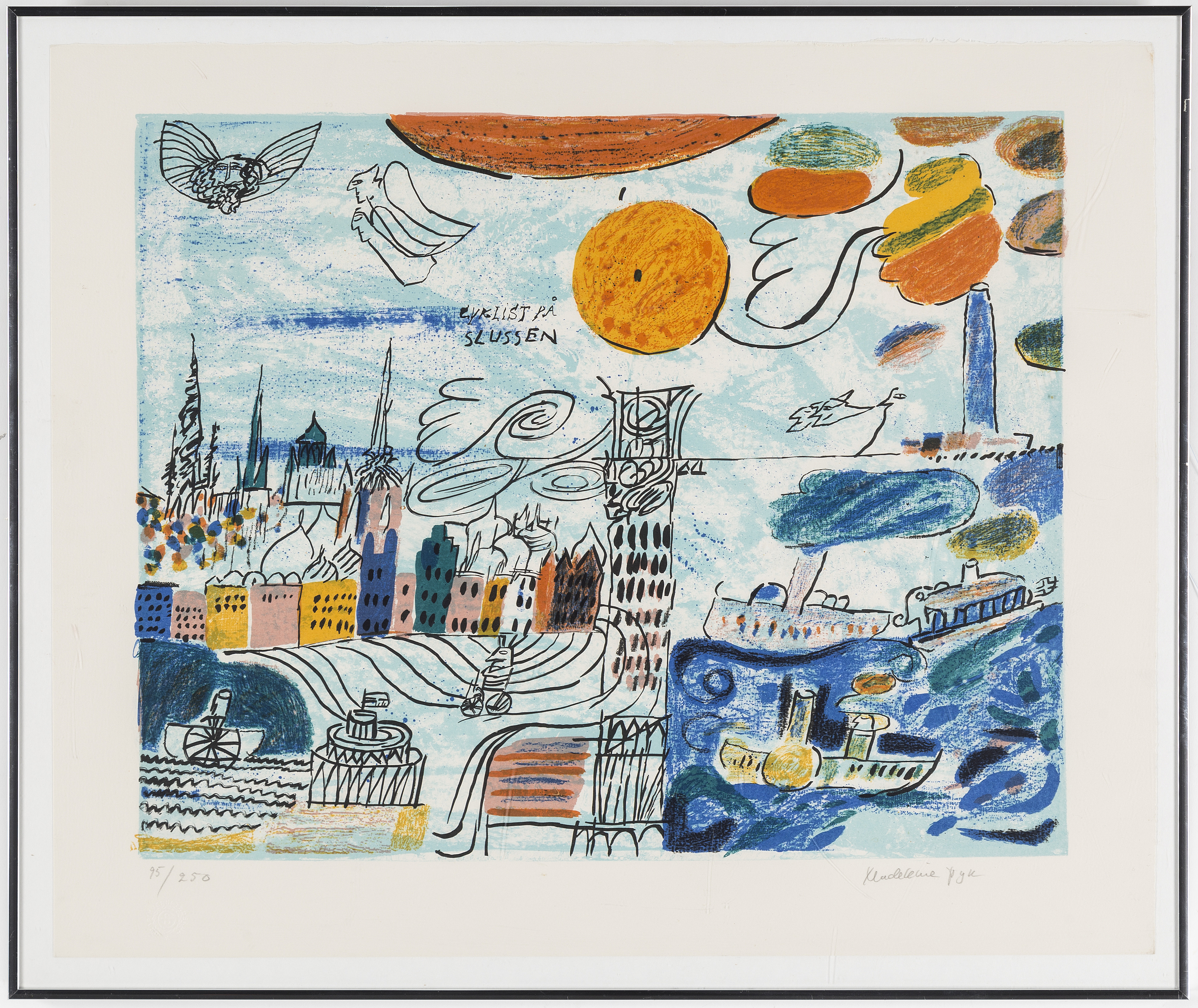 MADELEINE PYK, Lithograph in colours, signed 43/250. - Bukowskis