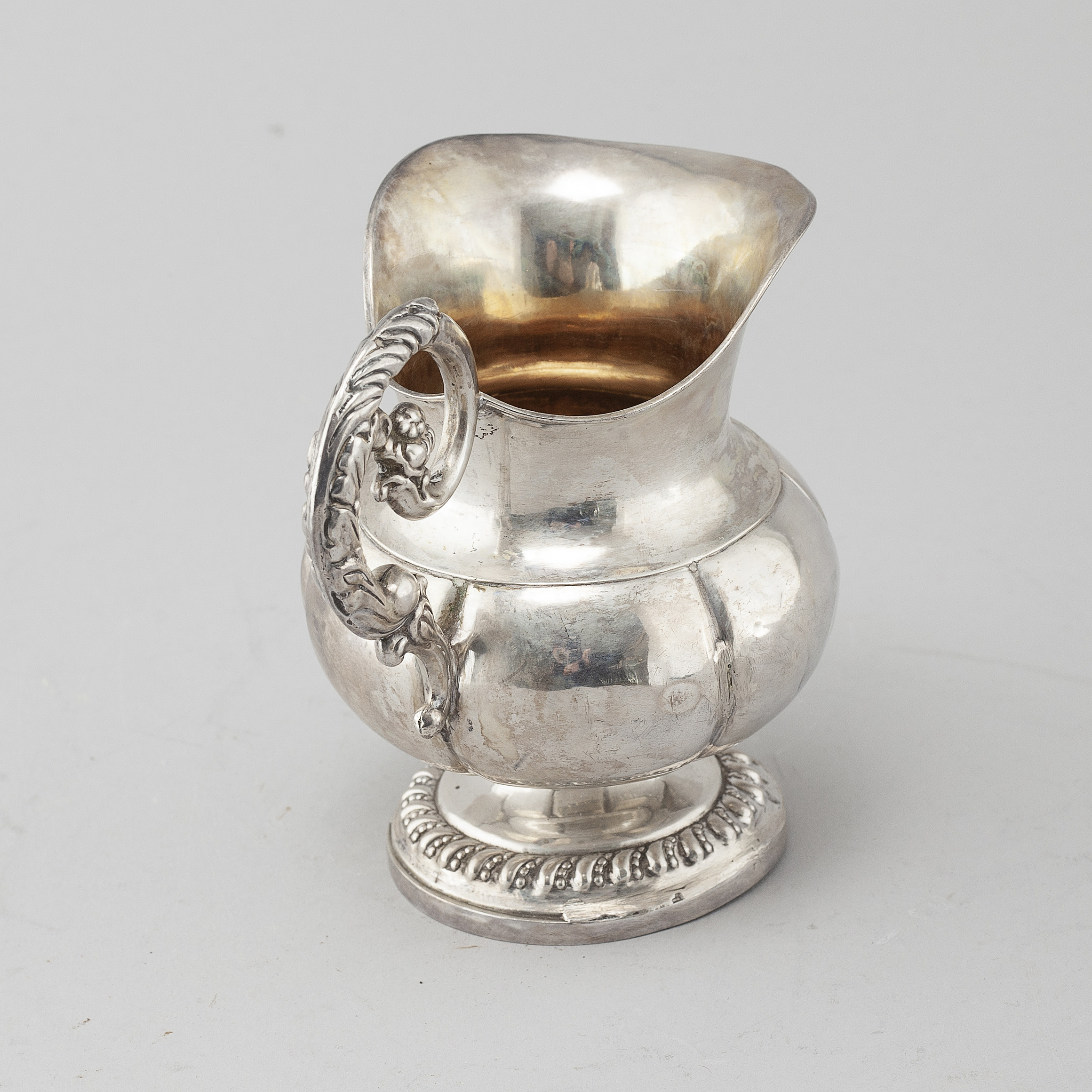 A silver creamer by Johan Olof Östlund, Gävle, in 1849. - Bukowskis