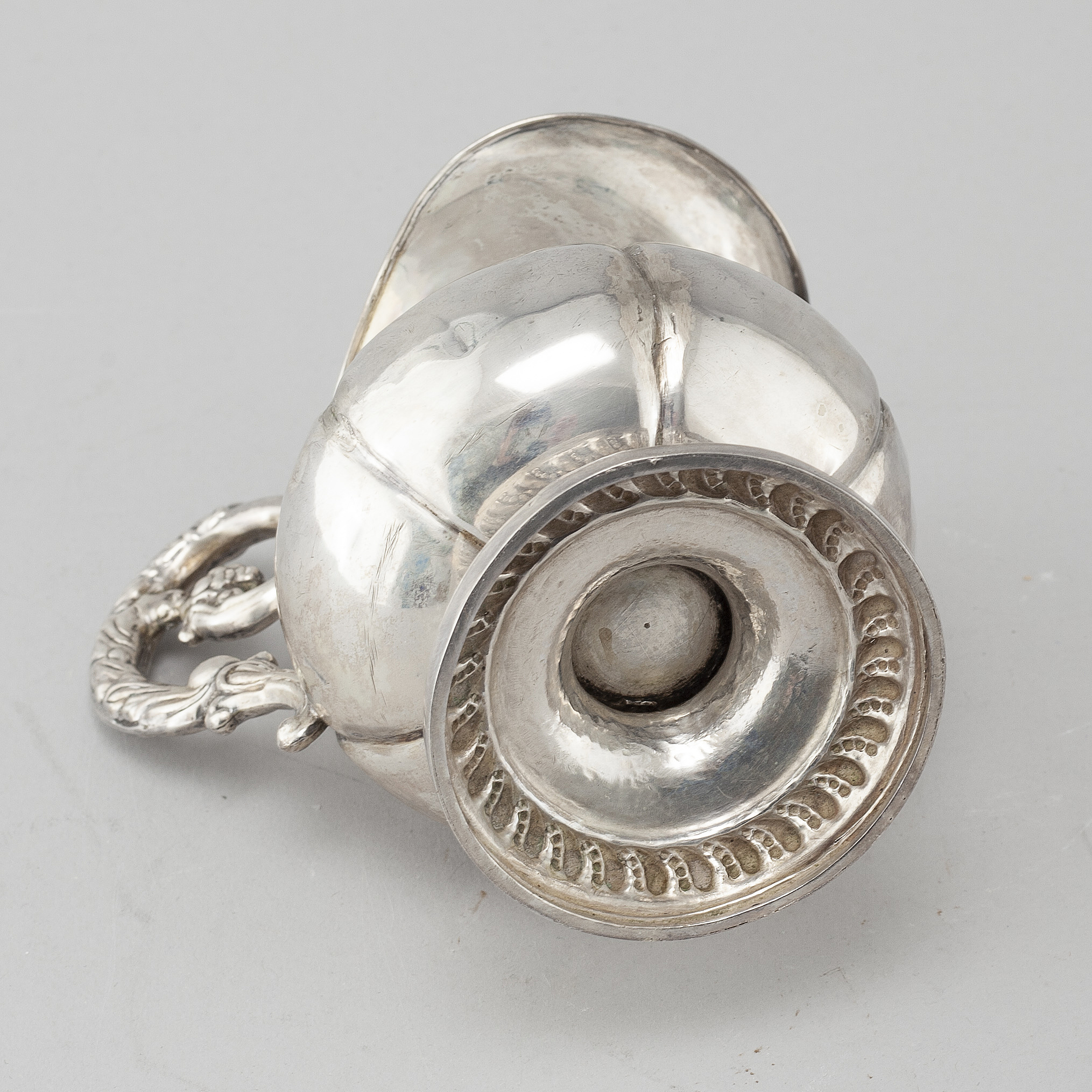 A silver creamer by Johan Olof Östlund, Gävle, in 1849. - Bukowskis